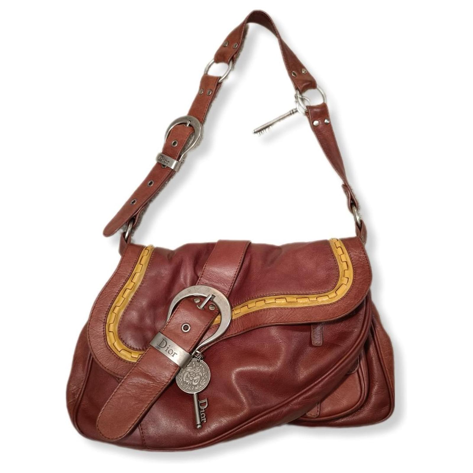 Christian Dior Gaucho Brown Leather ref.873753 - Joli Closet