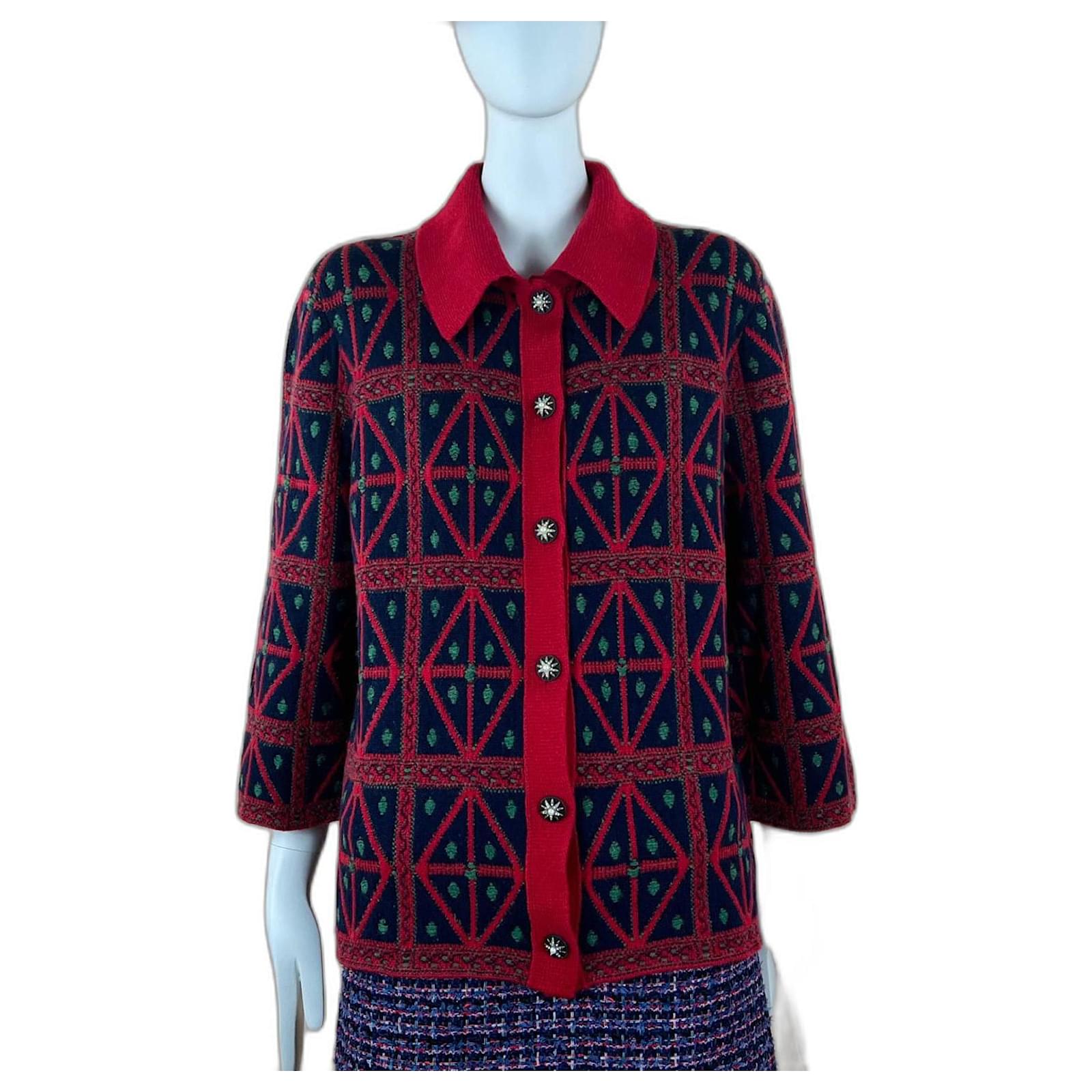 Chanel Jackets Dark red Cashmere ref.873808 - Joli Closet