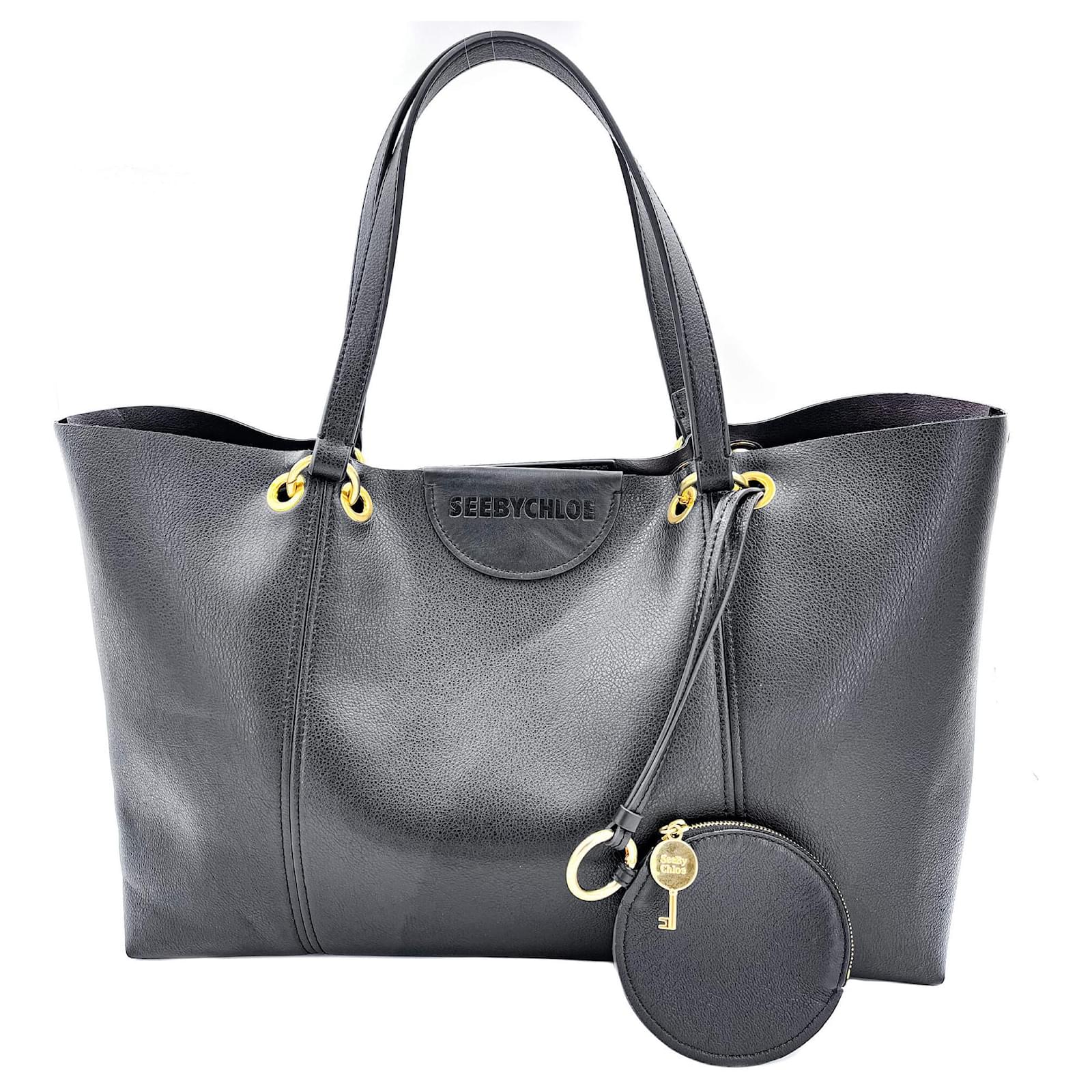 Chloé Large Marty Tote Bag Black Faux fur ref.874600 - Joli Closet