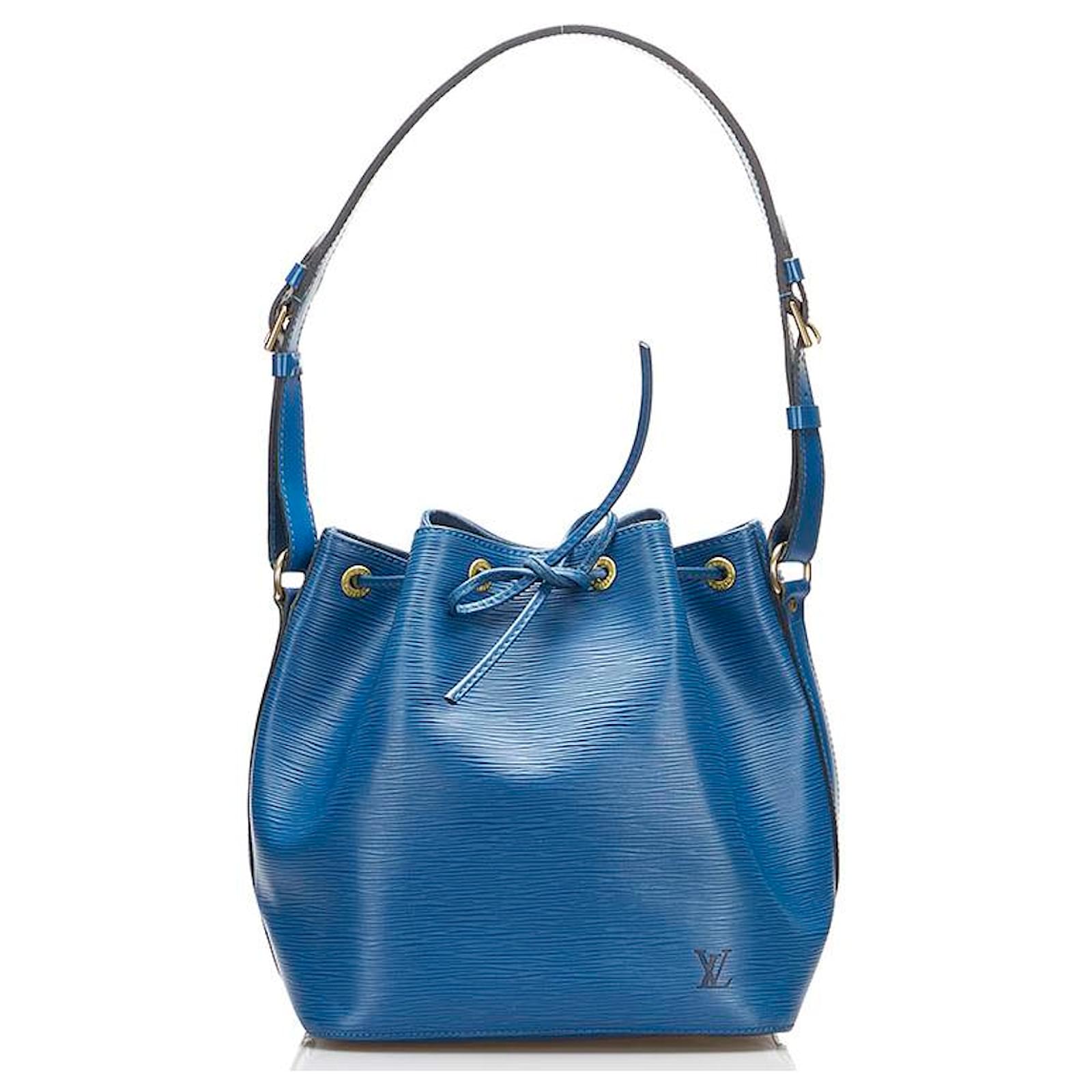 Louis Vuitton Petit Noé Veau façon poulain Bleu ref.874684 - Joli Closet