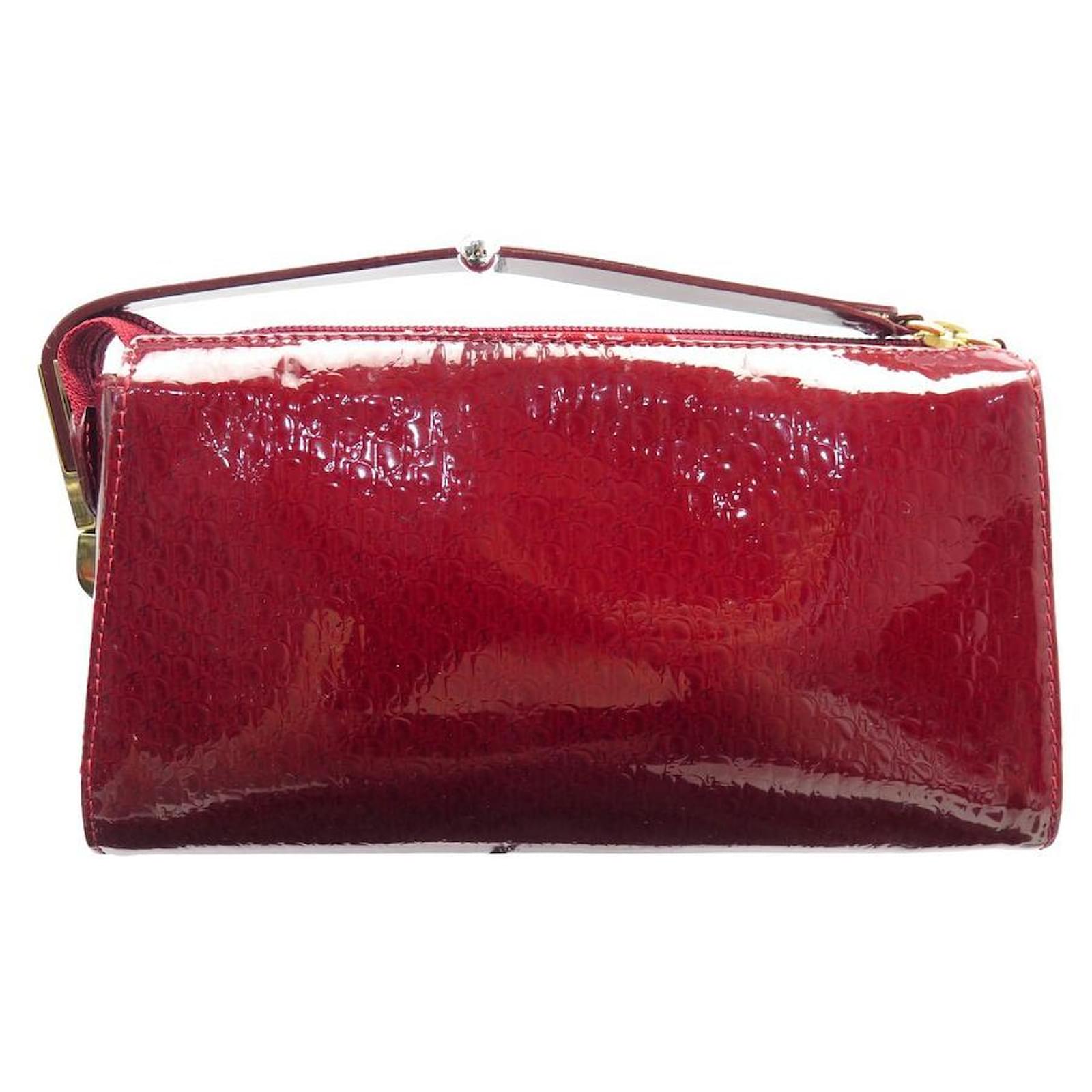 CHRISTIAN DIOR HAND BAG POUCH PATTERN CANVAS OBLIQUE MONOGRAM HAND BAG ...