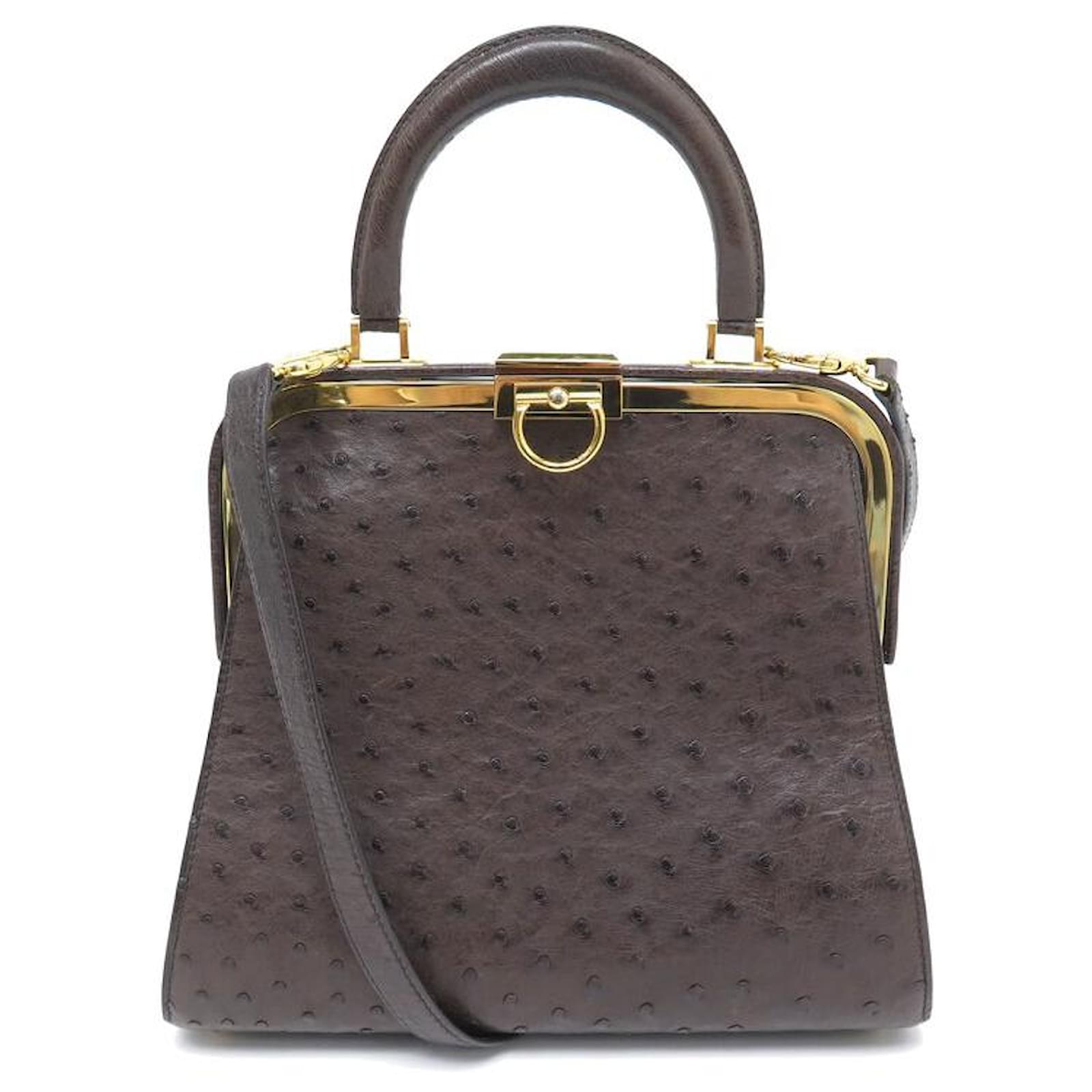 SAC A MAIN CHRISTIAN DIOR MALLETTE DE DOCTEUR EN CUIR D'AUTRUCHE ...