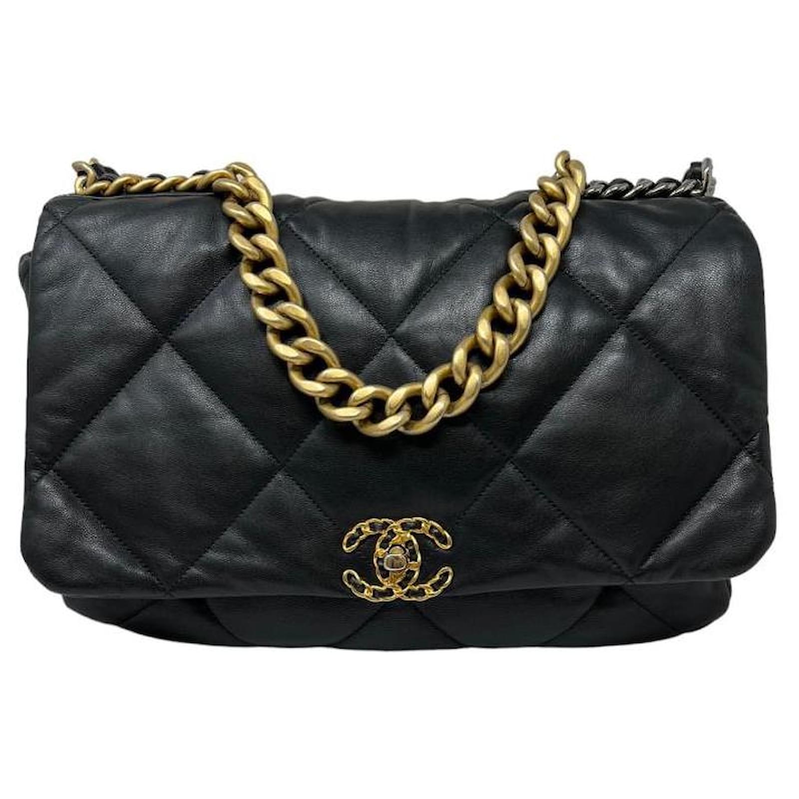 Chanel 19 Chanel Sacs à main Cuir Noir ref.876483 - Joli Closet