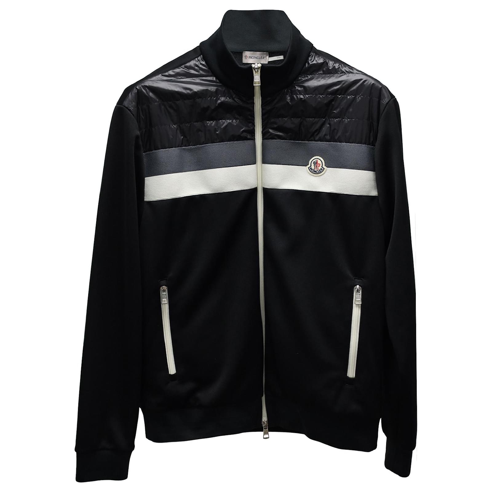 Moncler Block Panel Track Jacket in Black Polyamide ref.876604 - Joli ...
