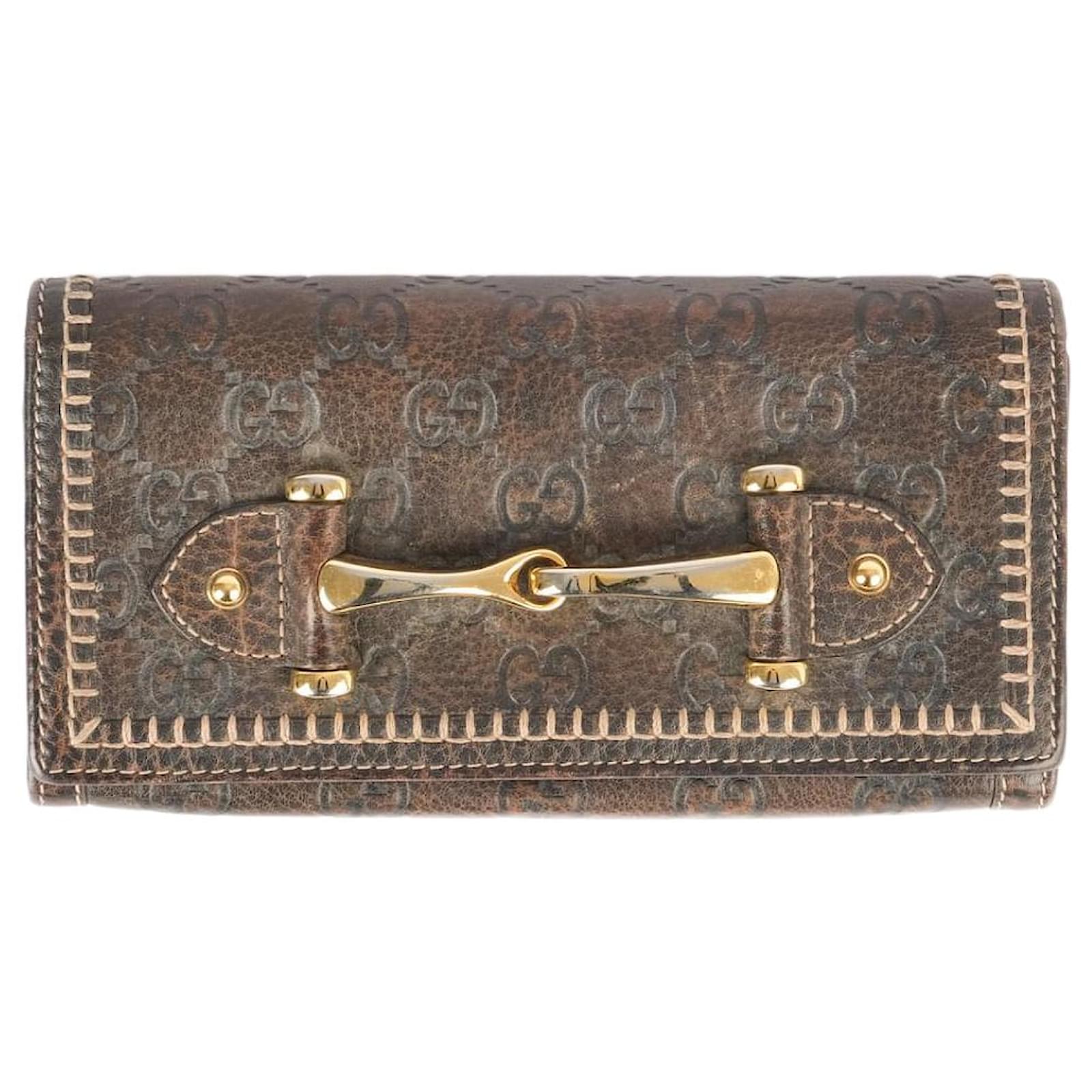 GUCCI Wallets T. Leather Brown ref.877314 - Joli Closet