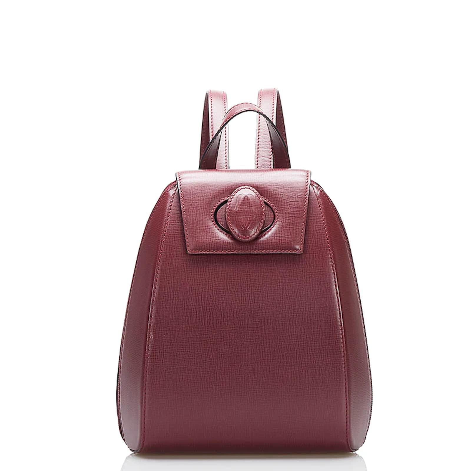Must De Cartier Leather Backpack Red Pony-style calfskin ref.877873 ...
