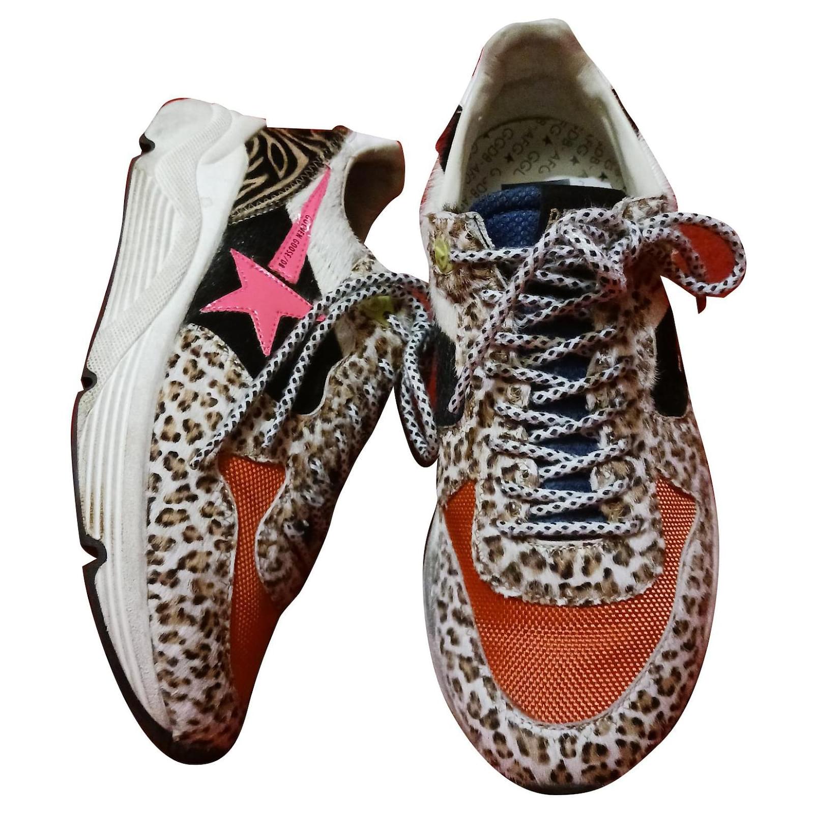 Golden Goose running sole Beige Fur ref.878046 - Joli Closet