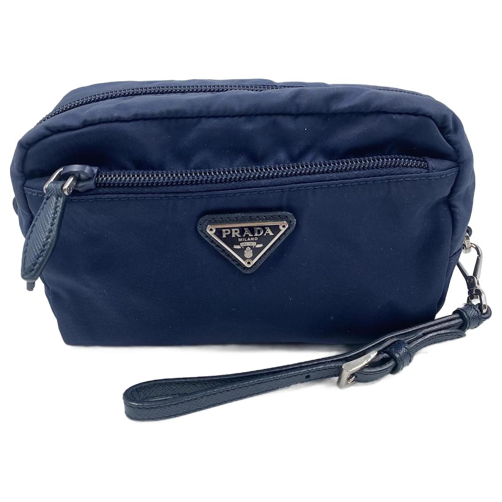 Pochette Prada bleue Nylon ref.879959 - Joli Closet