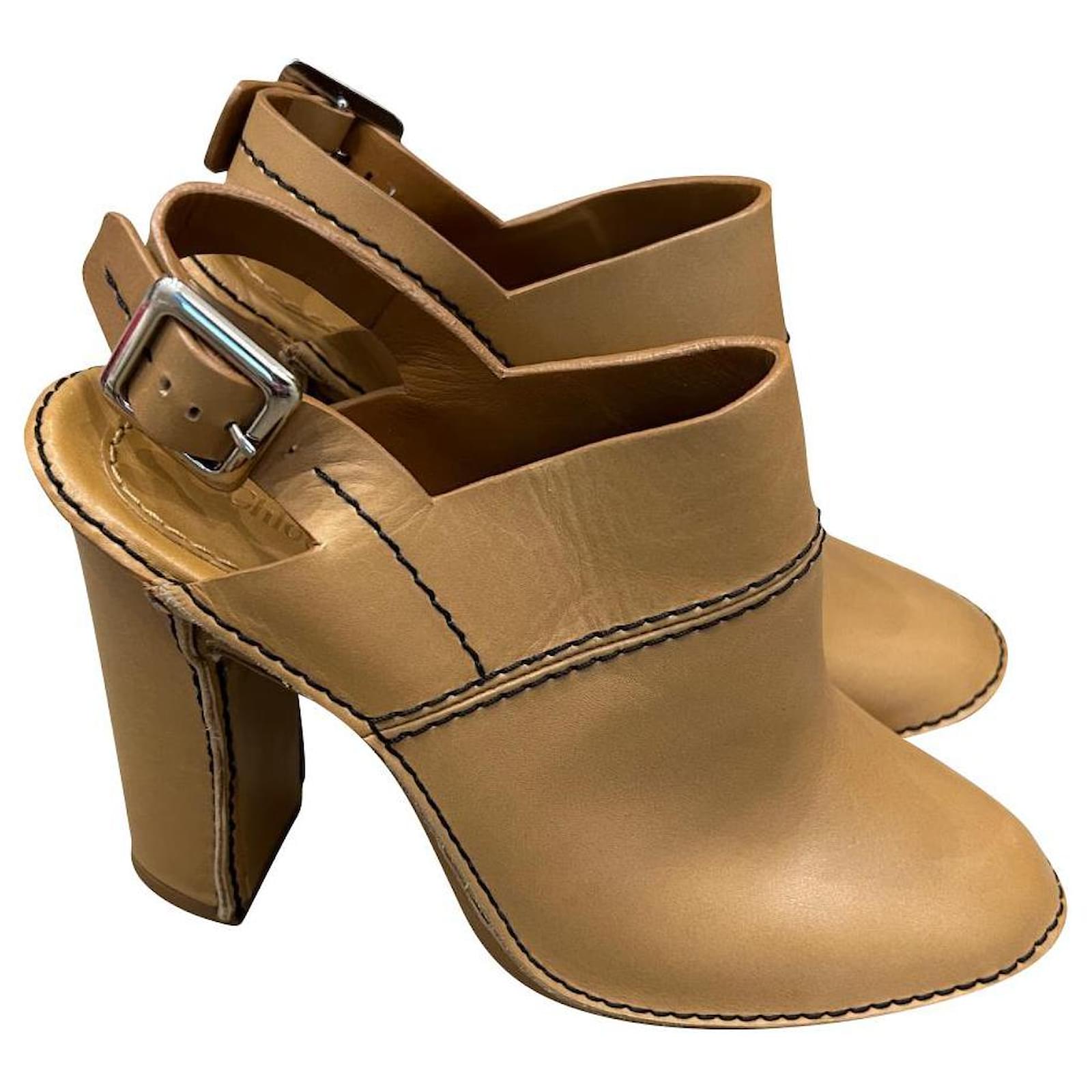Chloé Clogs Beige Leather ref.880496 - Joli Closet