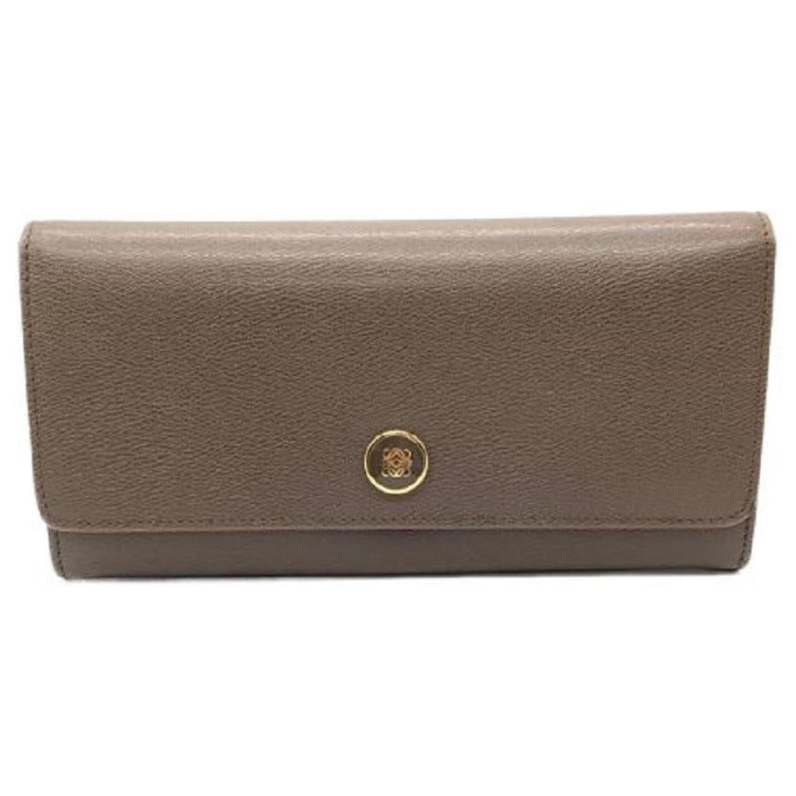 Loewe Long Wallet Brown Leather ref.881224 - Joli Closet