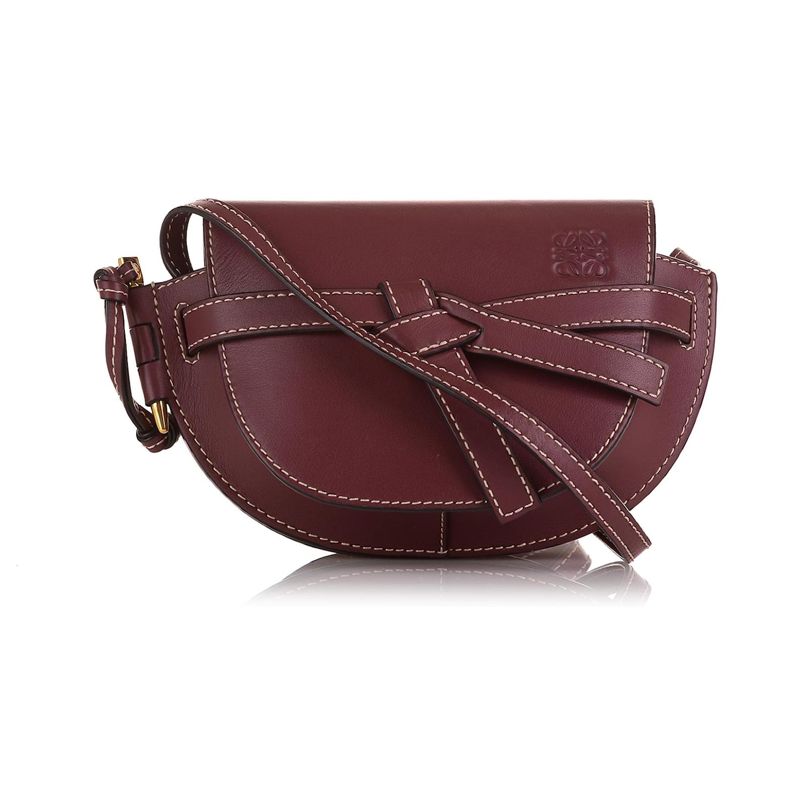 Loewe Red Mini Gate Crossbody Leather Pony-style calfskin ref.882275 ...