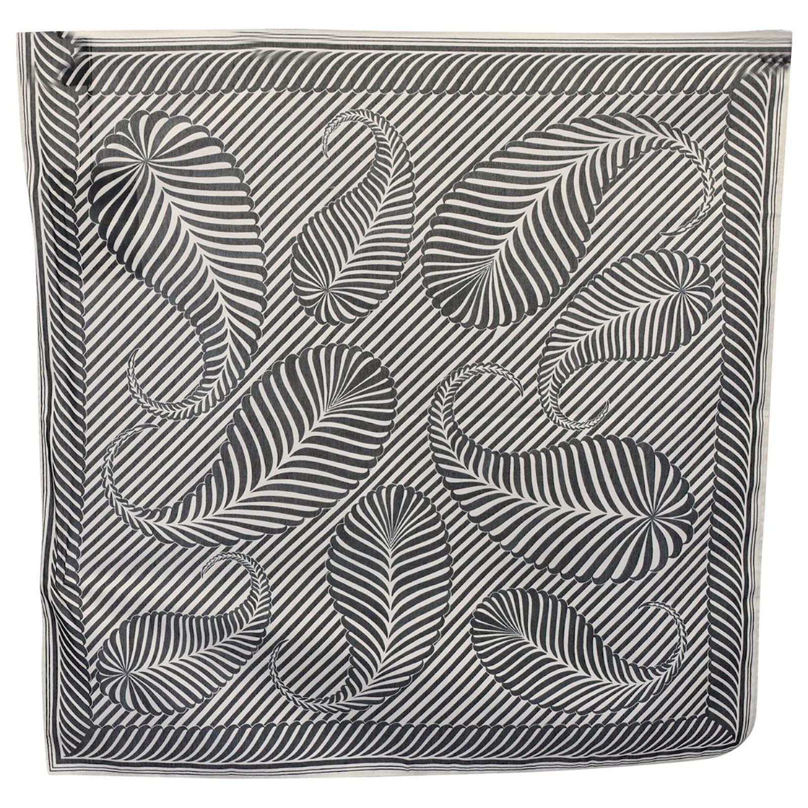 Totême Paisley Scarf in Black Silk Cotton ref.882482 - Joli Closet