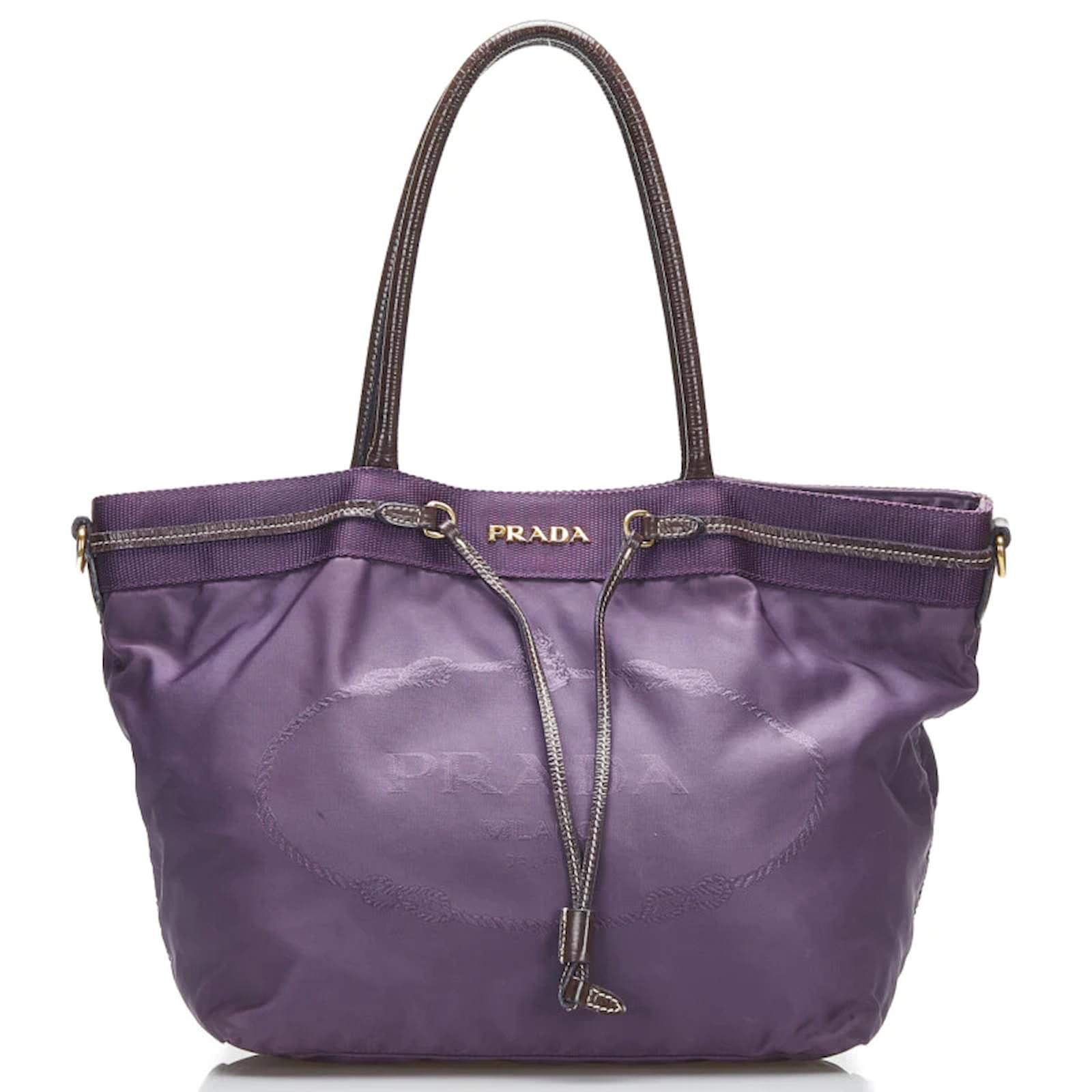 Prada Tessuto Logo Handbag Purple Cloth ref.883741 - Joli Closet