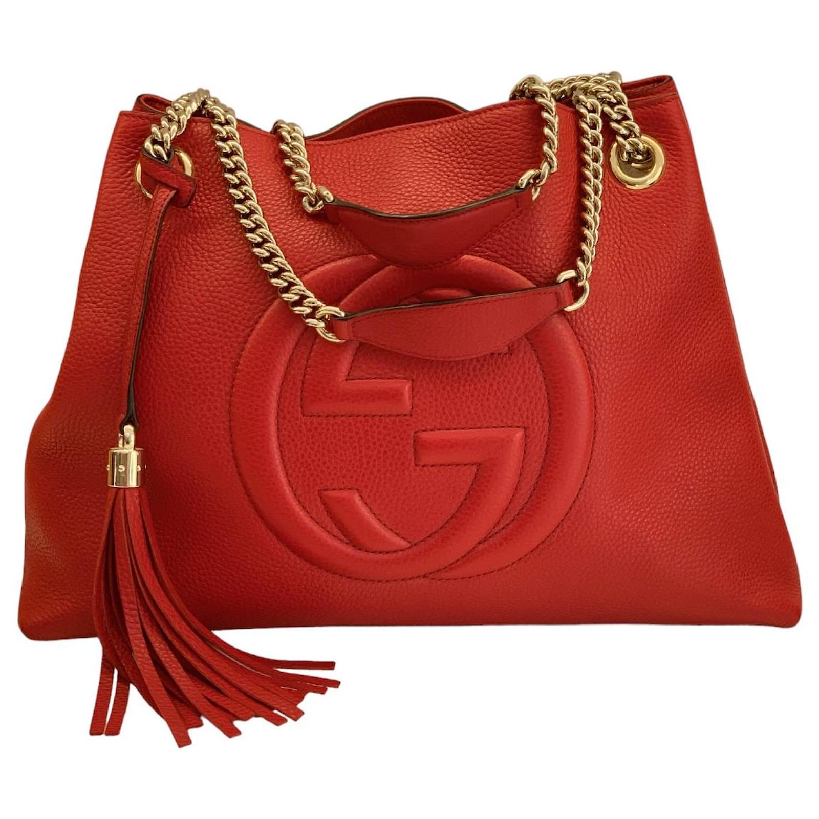 Gucci Handbags Red Leather ref.883809 - Joli Closet
