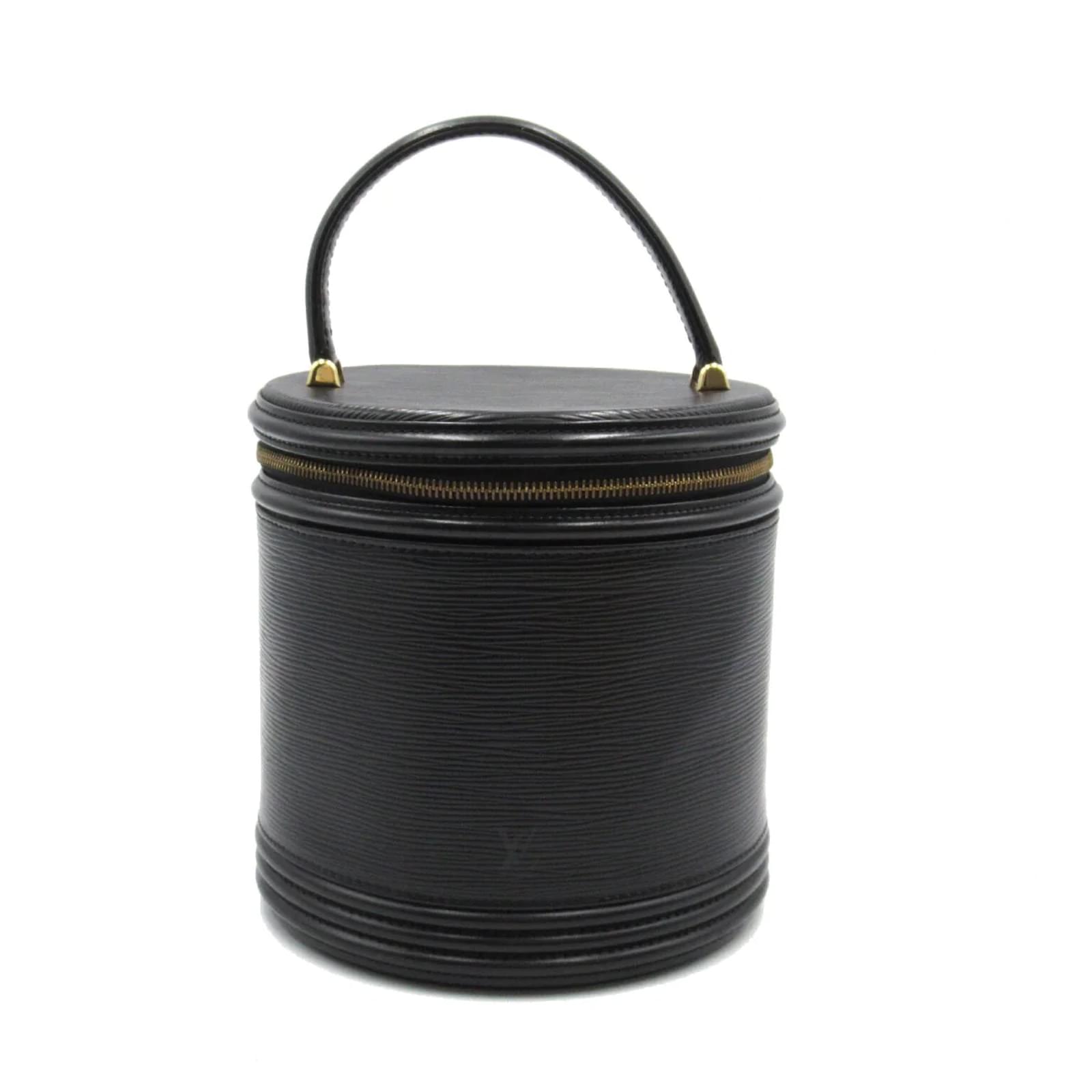 Louis Vuitton Epi Cannes Vanity Case M48032 Black Leather Pony-style ...