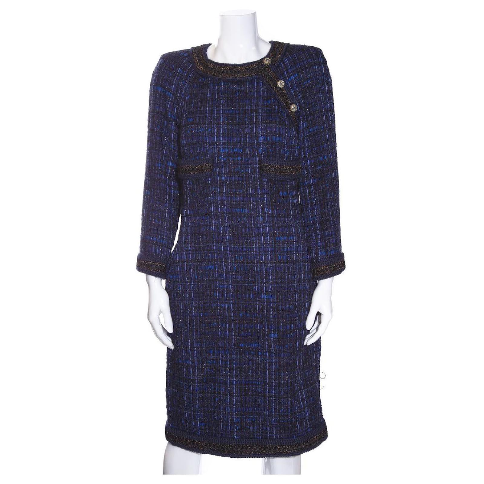 Chanel 8Robe en tweed à ruban K$ Multicolore ref.885037 - Joli Closet