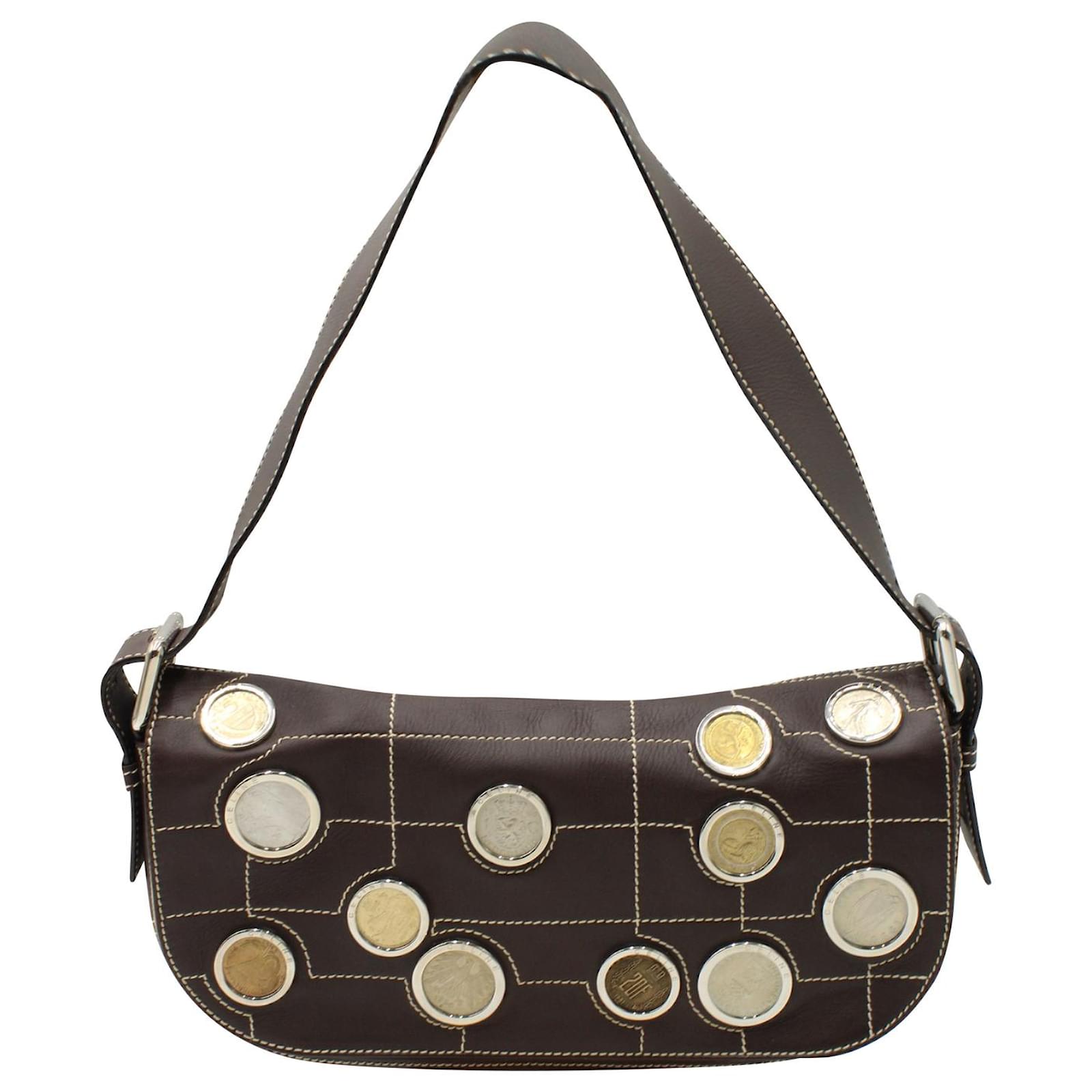 Céline Celine Limited Edition Eurodyssey Shoulder Bag in Brown Leather ...