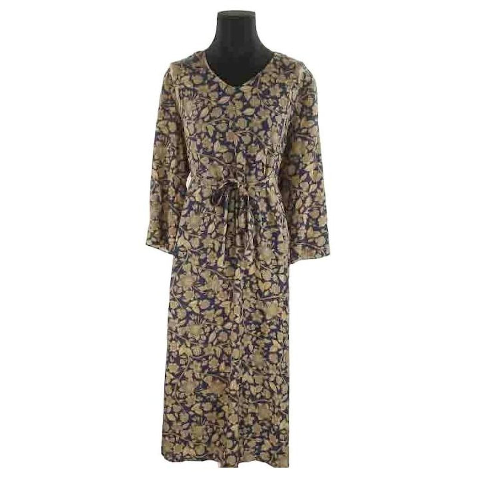 Robe Max Mara 42 Soie Beige ref.887993 - Joli Closet