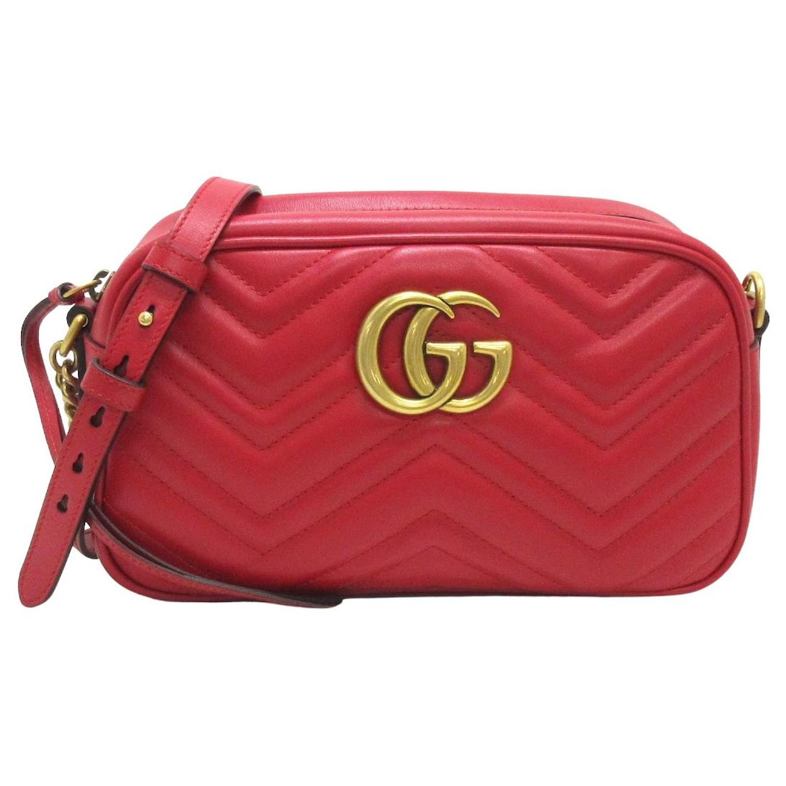 Gucci GG Marmont Cuir Rouge ref.890998 - Joli Closet