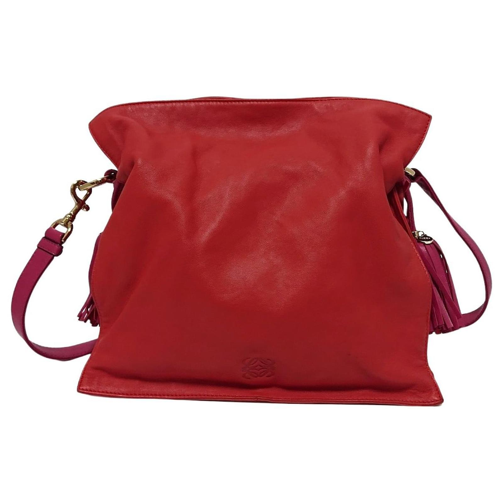 Loewe Flamenco Red Leather ref.893344 - Joli Closet