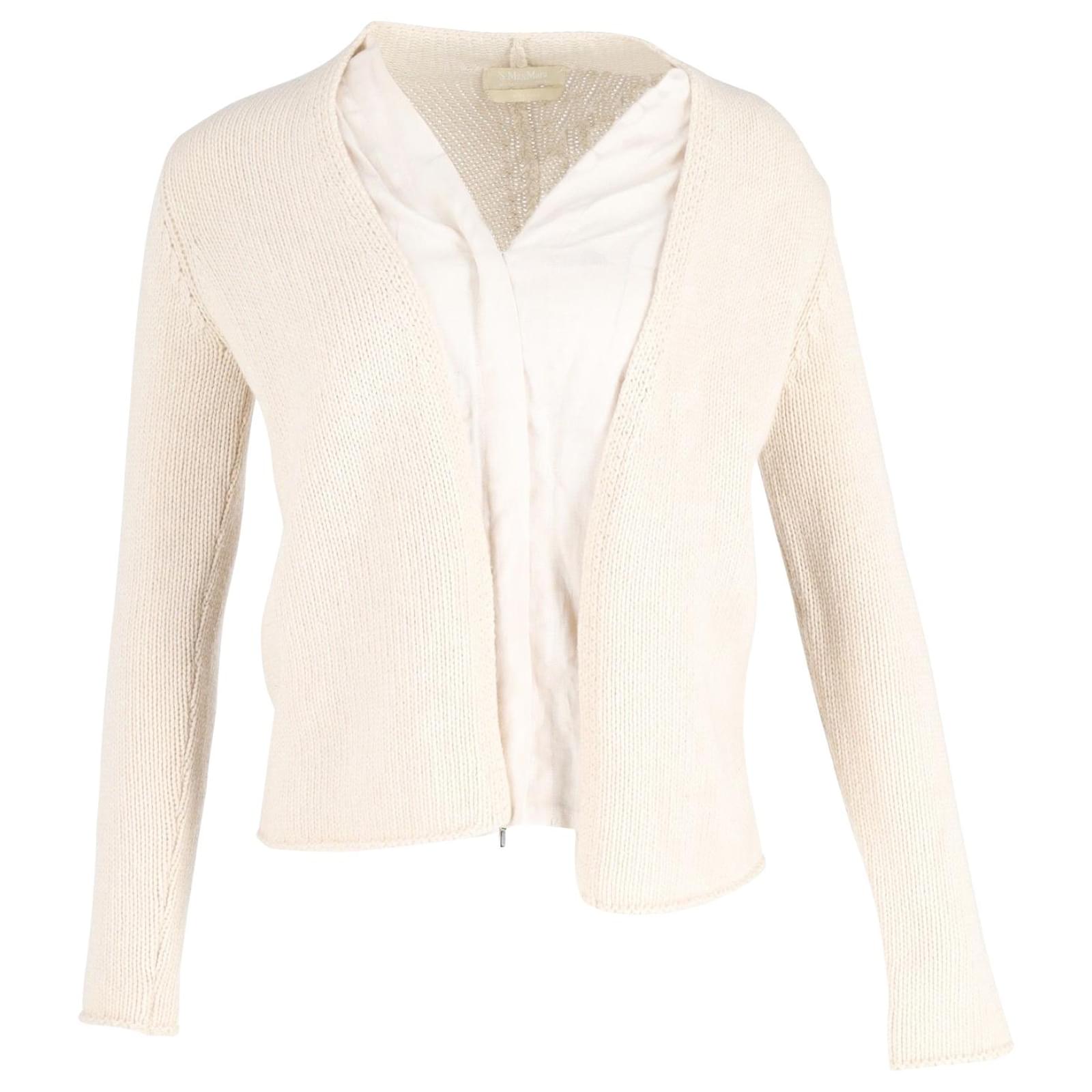 Cárdigan a capas forrado de lana color crema 'S Max Mara Blanco Crudo ...