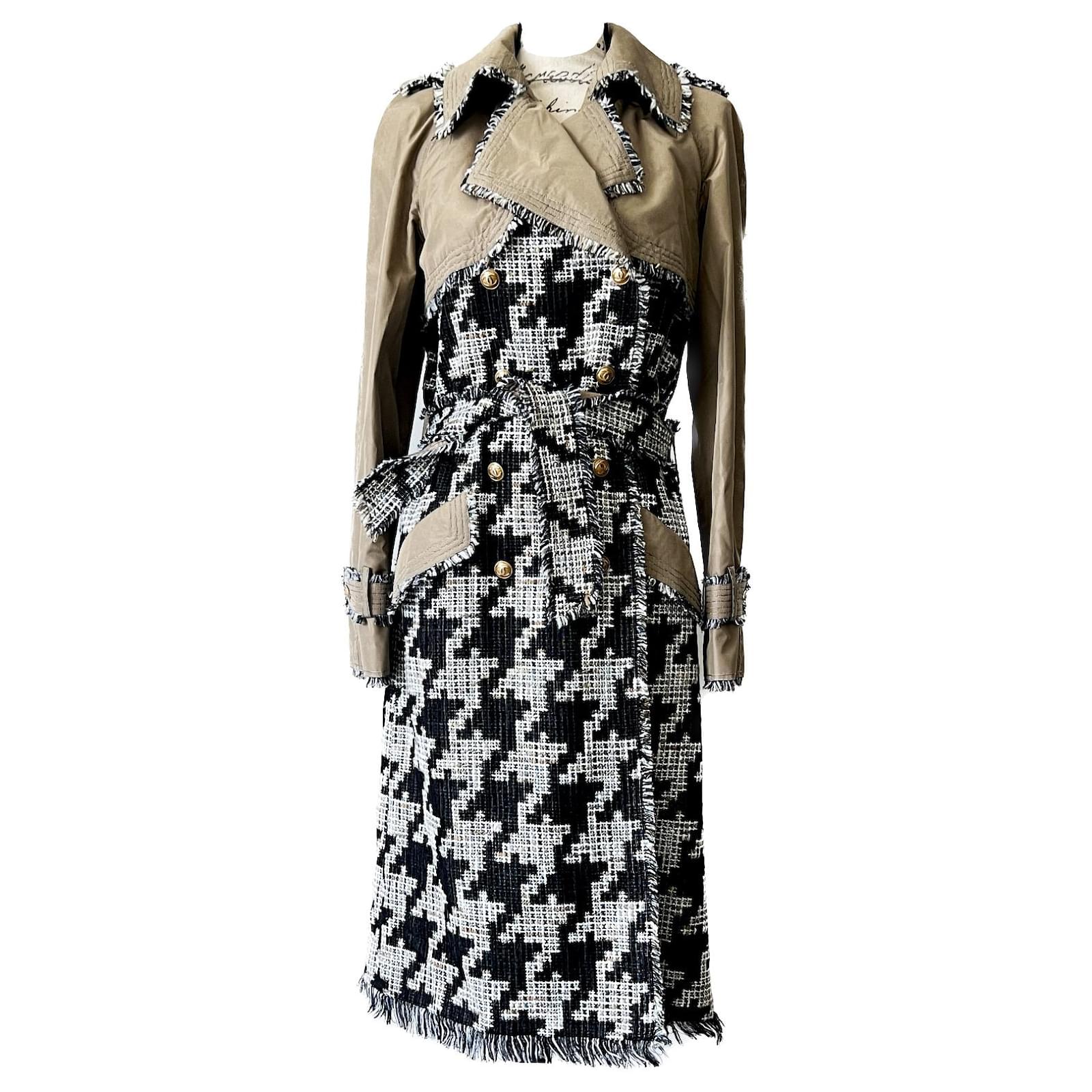 Chanel Super Rare Tweed Trench Coat with Belt Multiple colors ref ...