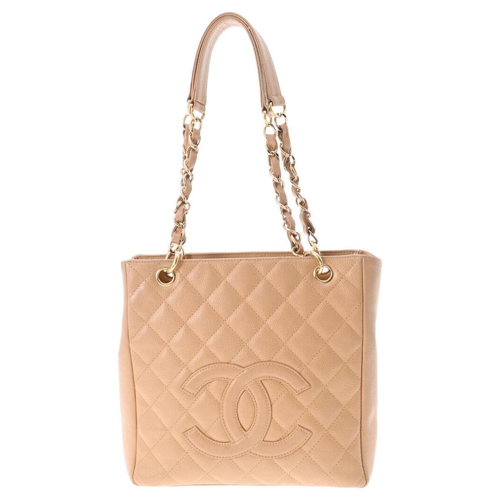 Chanel shopping Beige Leather ref.895672 - Joli Closet