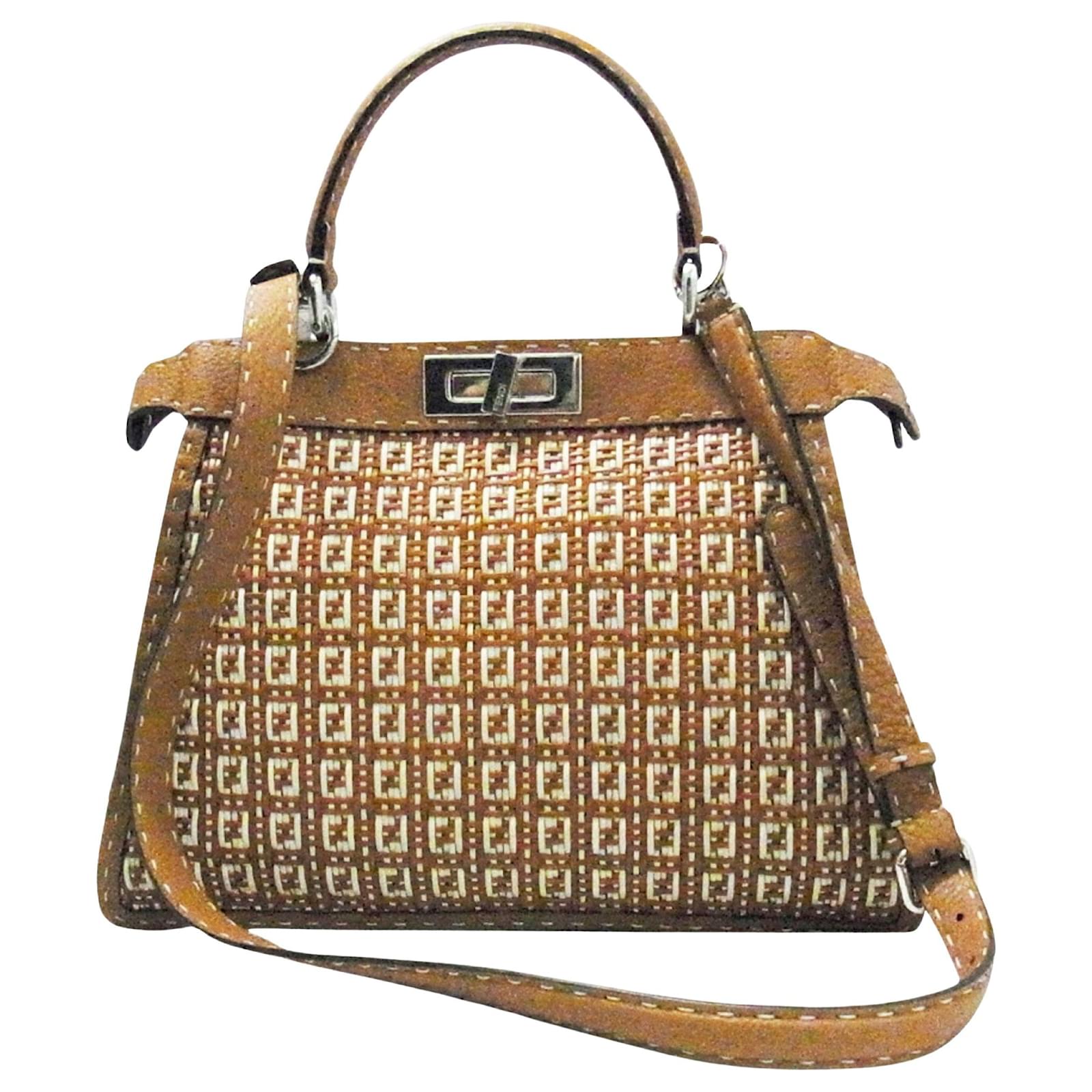 Fendi Peekaboo Brown Leather ref.896297 - Joli Closet