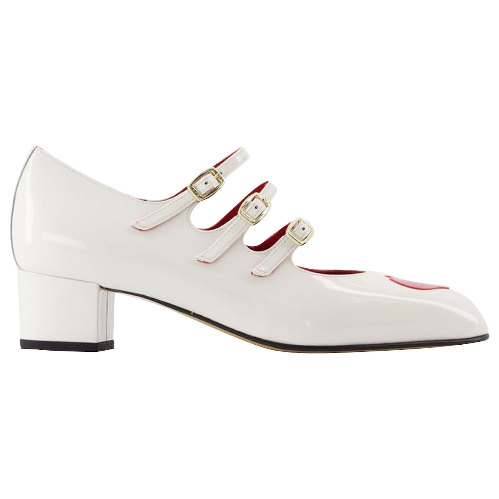 Kina Pumps - Carel - Ivory - Patent Leather White ref.898731 - Joli Closet
