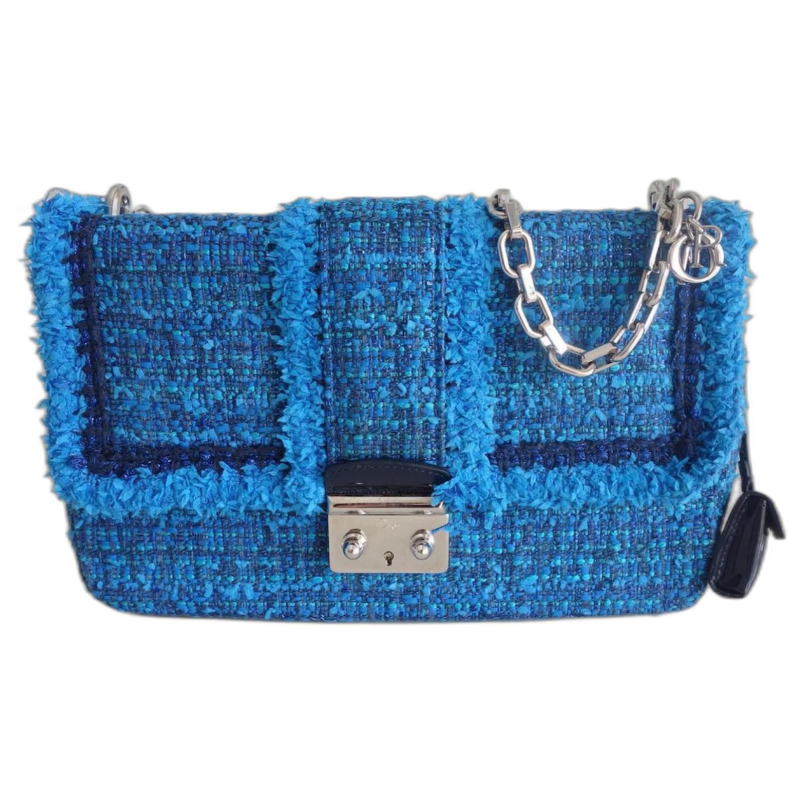 Miss Dior blue tweed bag ref.899938 - Joli Closet