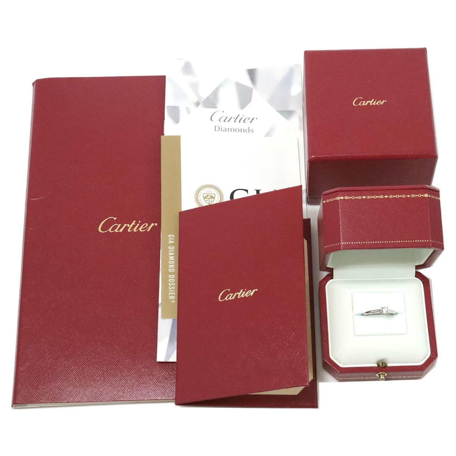 Solitaire Cartier Platine Argenté ref.902848 - Joli Closet