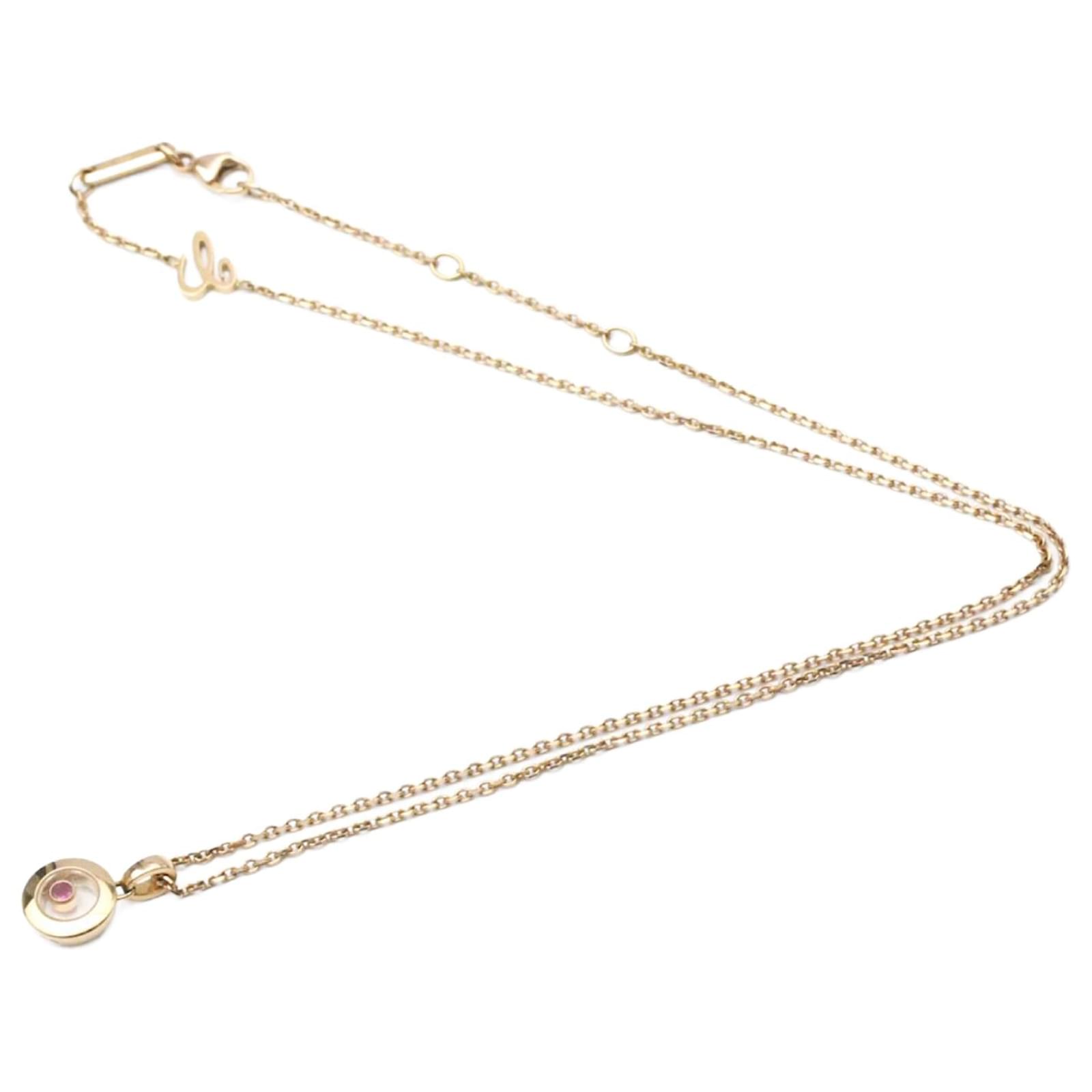Collier Chopard Happy Diamond Or rose Rose ref.904601 - Joli Closet
