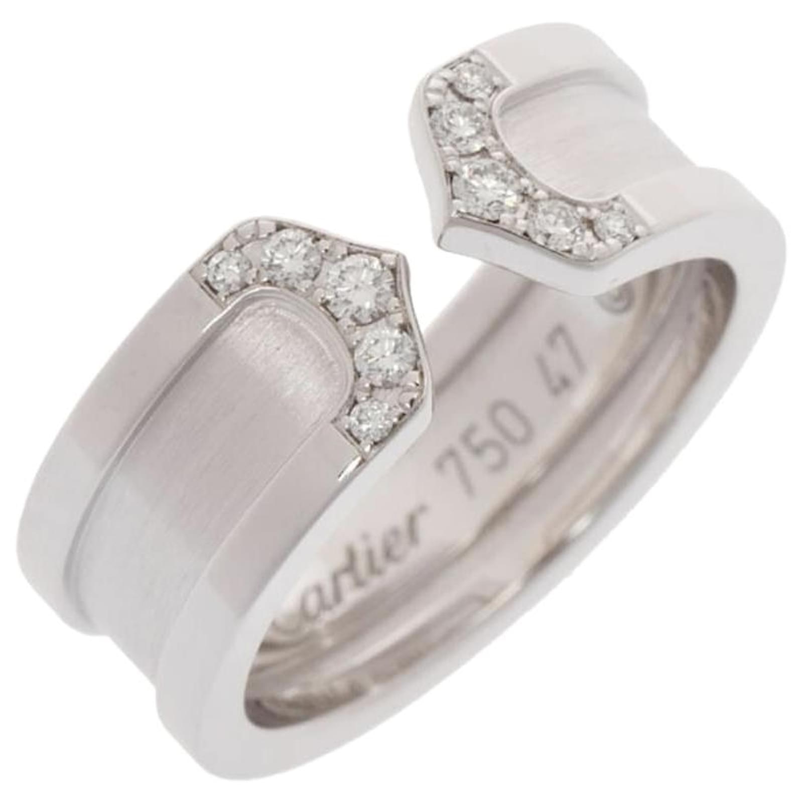 Cartier C de cartier Or blanc Doré ref.904670 - Joli Closet