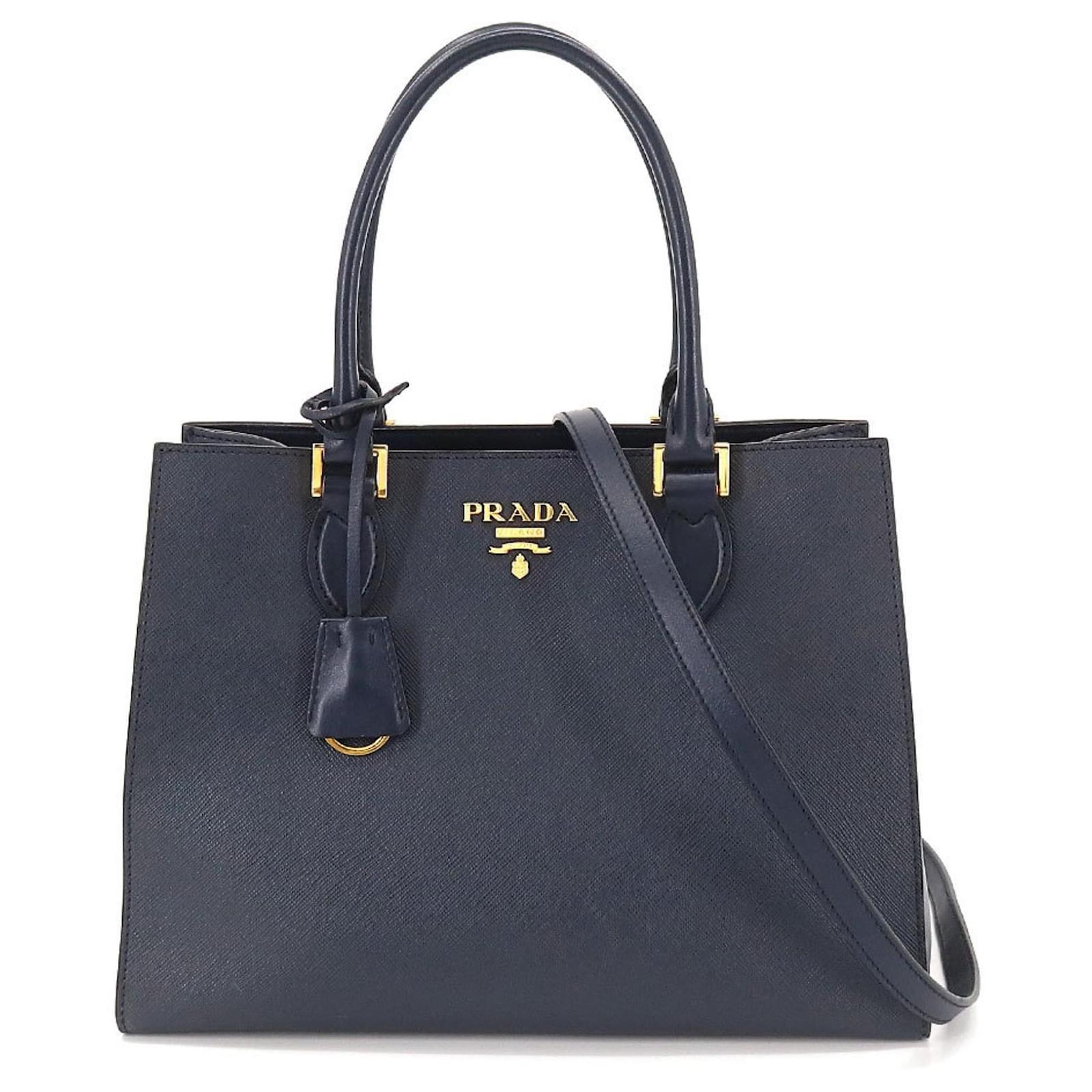Prada Saffiano Navy blue Leather ref.905175 - Joli Closet