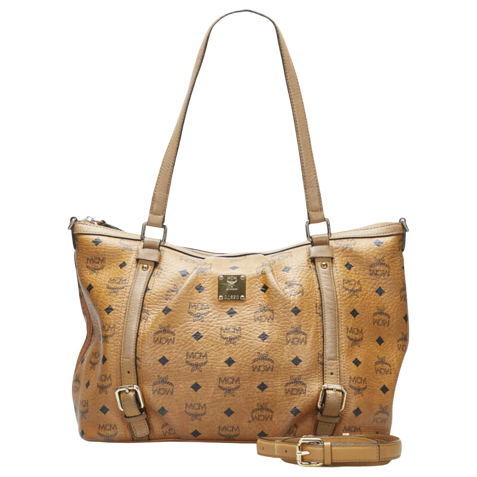MCM Visetos Brown Cloth ref.905334 - Joli Closet