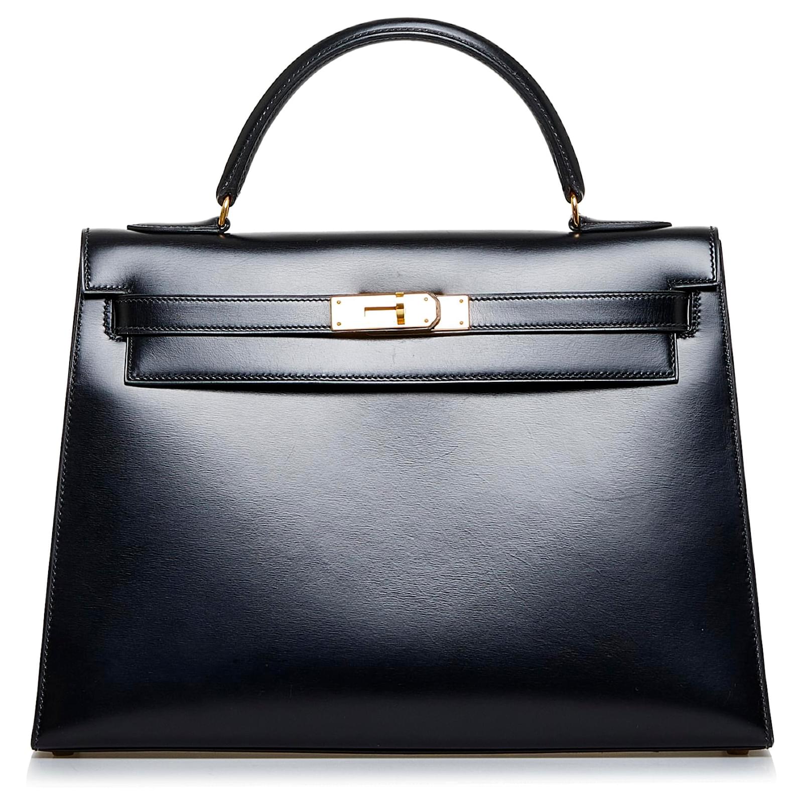 Hermès Hermes Black Box Calf Kelly 32 Leather Pony-style calfskin ref ...