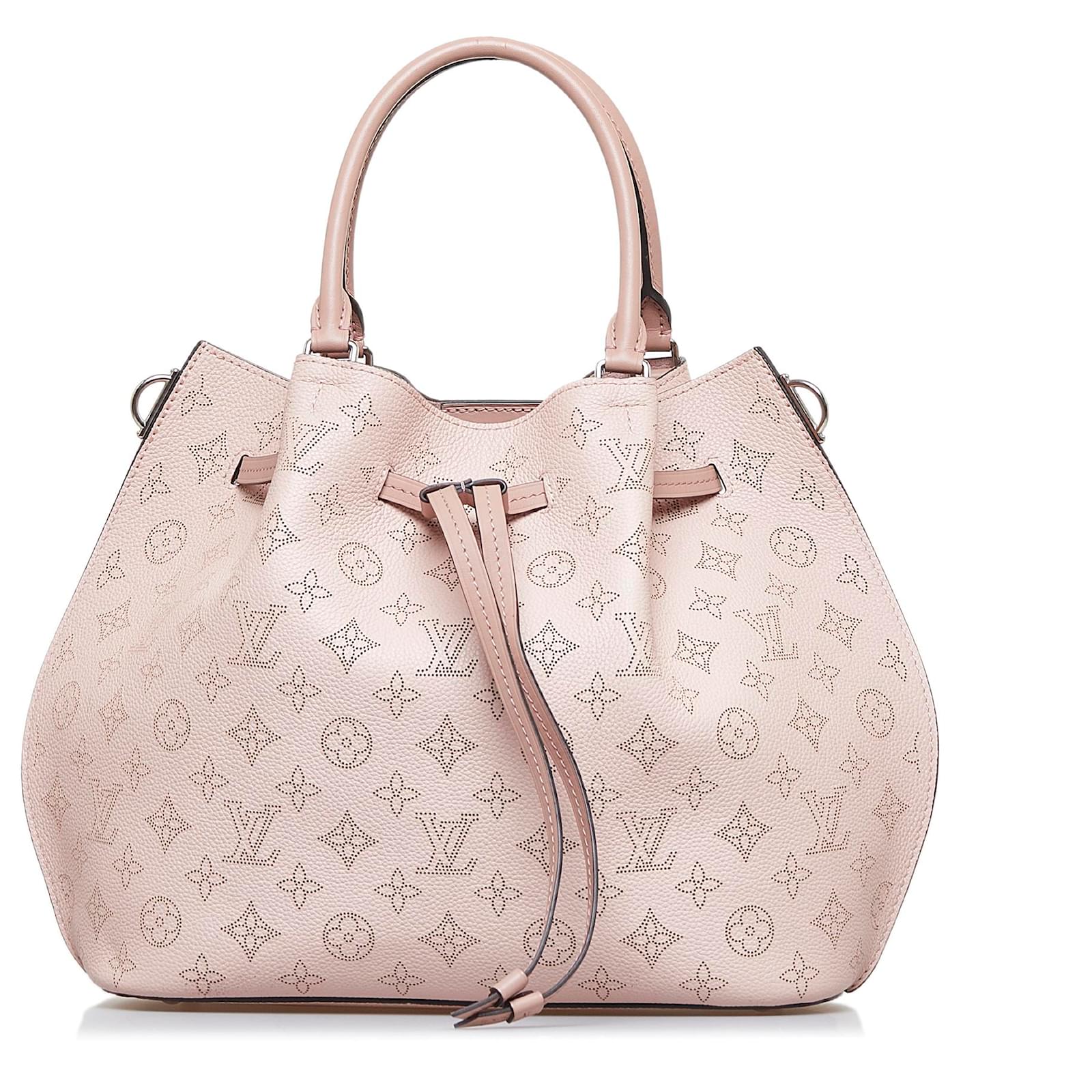 Monogramma Louis Vuitton rosa Mahina Girolata Pelle Vitello simile a un ...