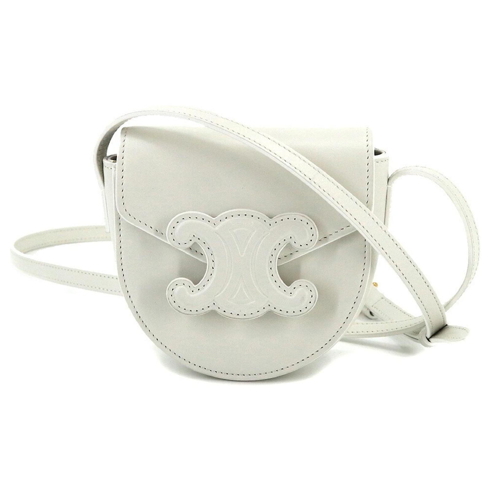 Céline Celine White Leather ref.910160 - Joli Closet