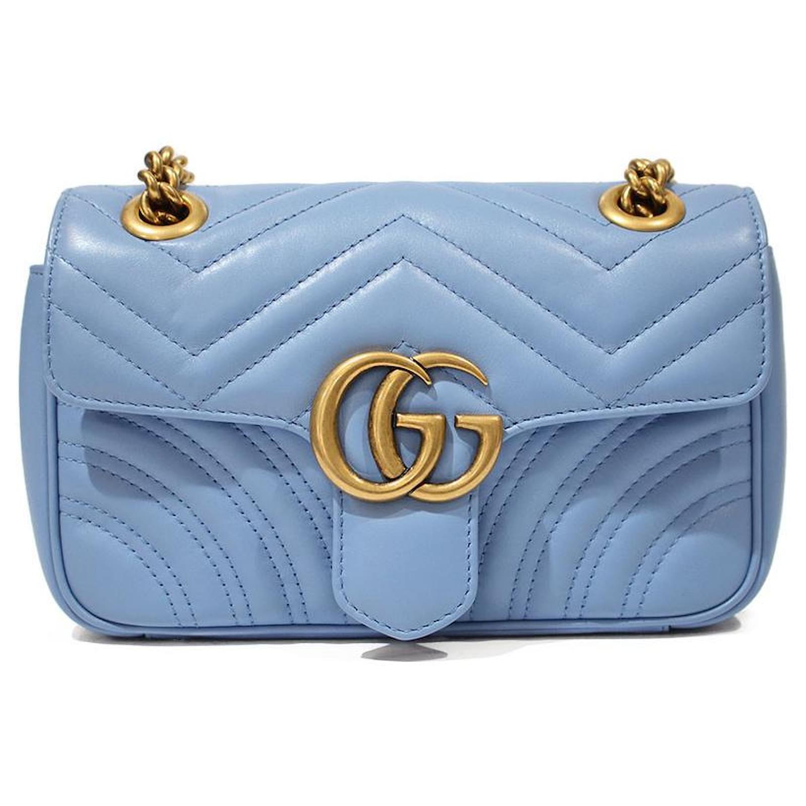 Gucci Handbags Blue Leather ref.911072 - Joli Closet