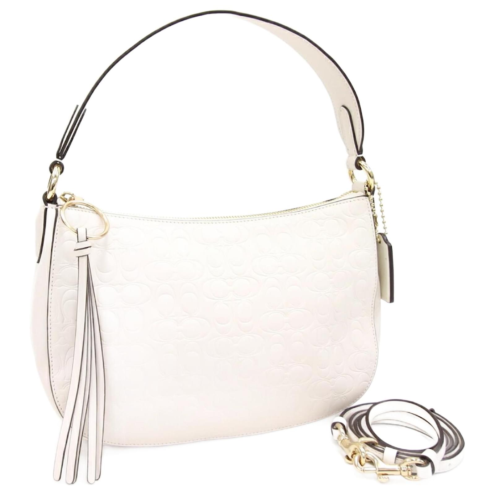 Coach White Leather ref.911590 - Joli Closet