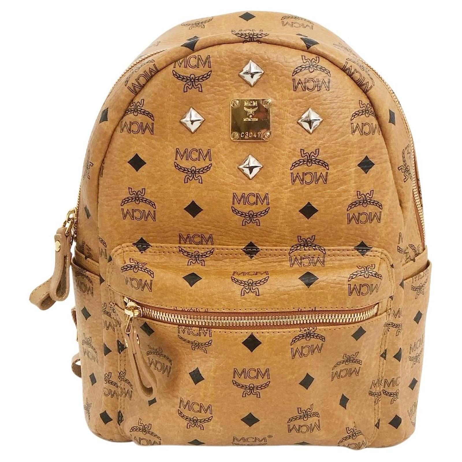 MCM Stark Visetos Brown Leather ref.912954 - Joli Closet