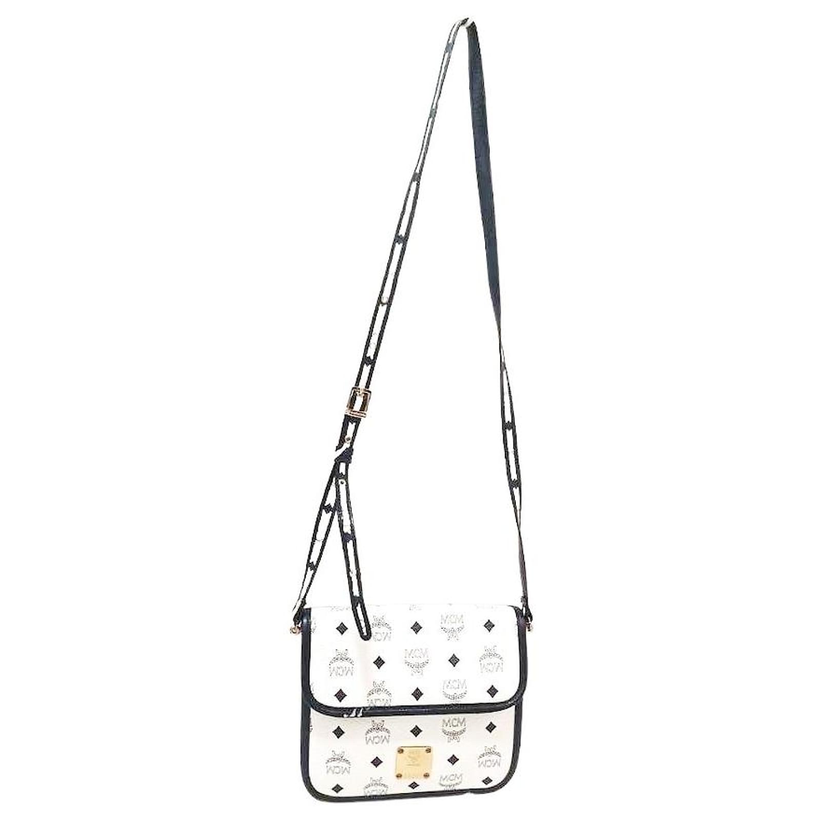 MCM Visetos White Leather ref.913892 - Joli Closet