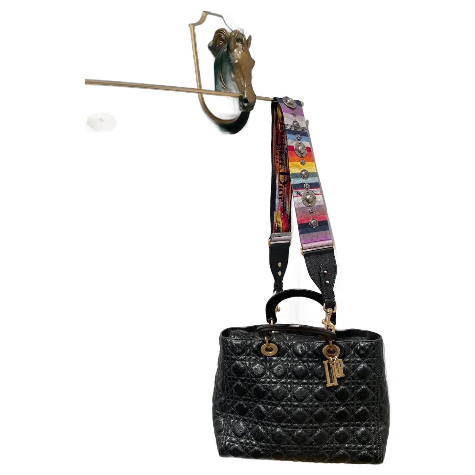 Christian Dior LADY DIOR Schwarz Leder ref.914404 - Joli Closet