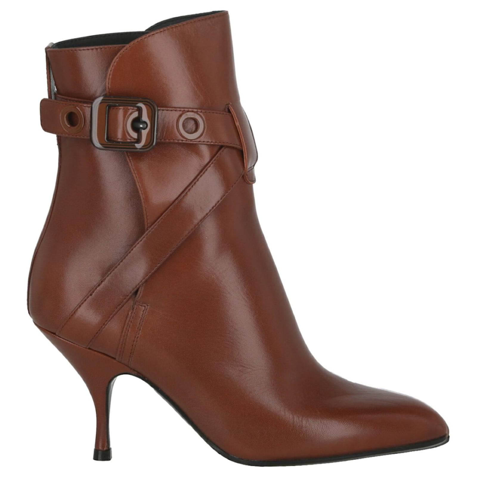 Bottega Veneta Buckled Ankle Boots Brown ref.916186 - Joli Closet