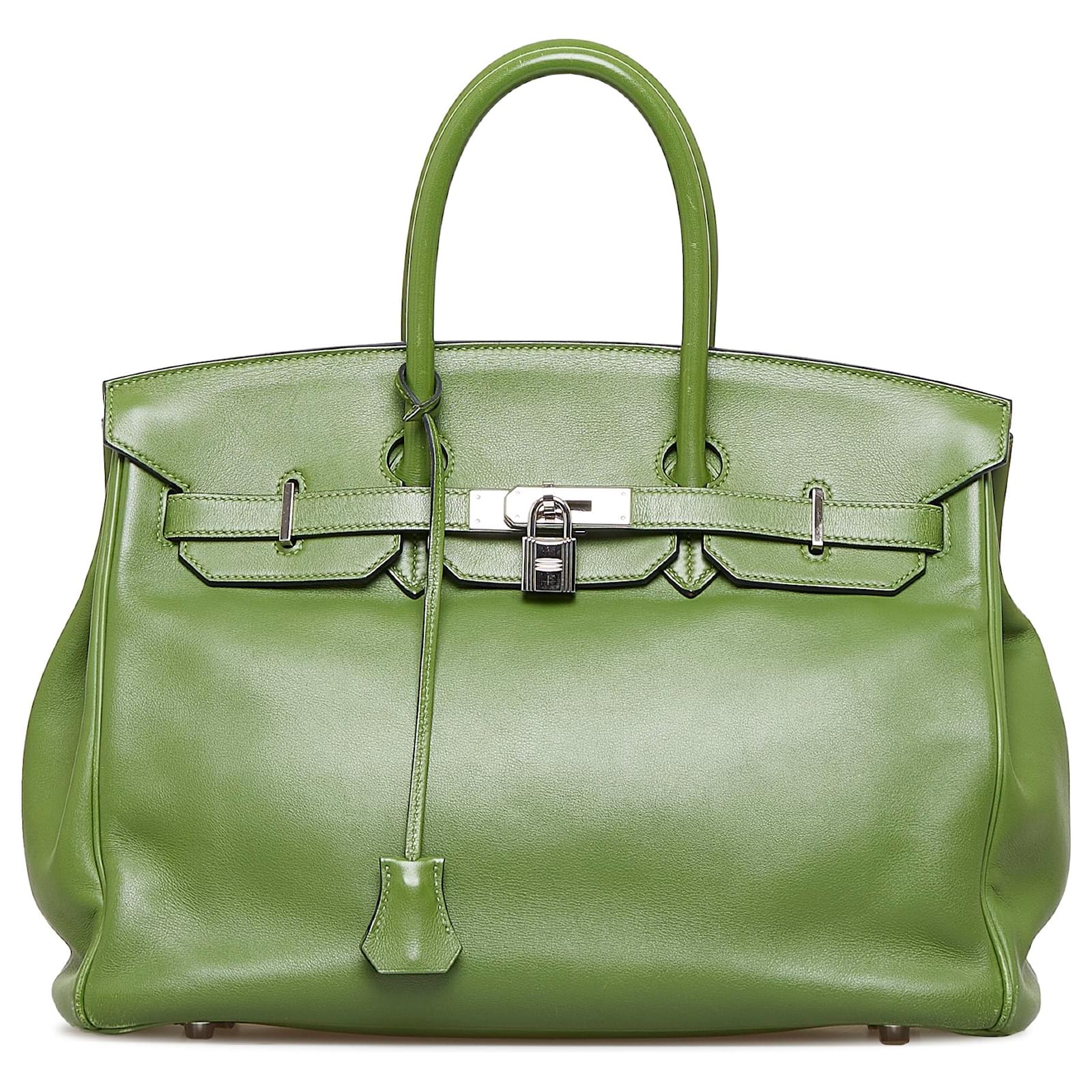 Hermès Hermes Green Birkin 35 Leather Pony-style calfskin ref.916630 ...
