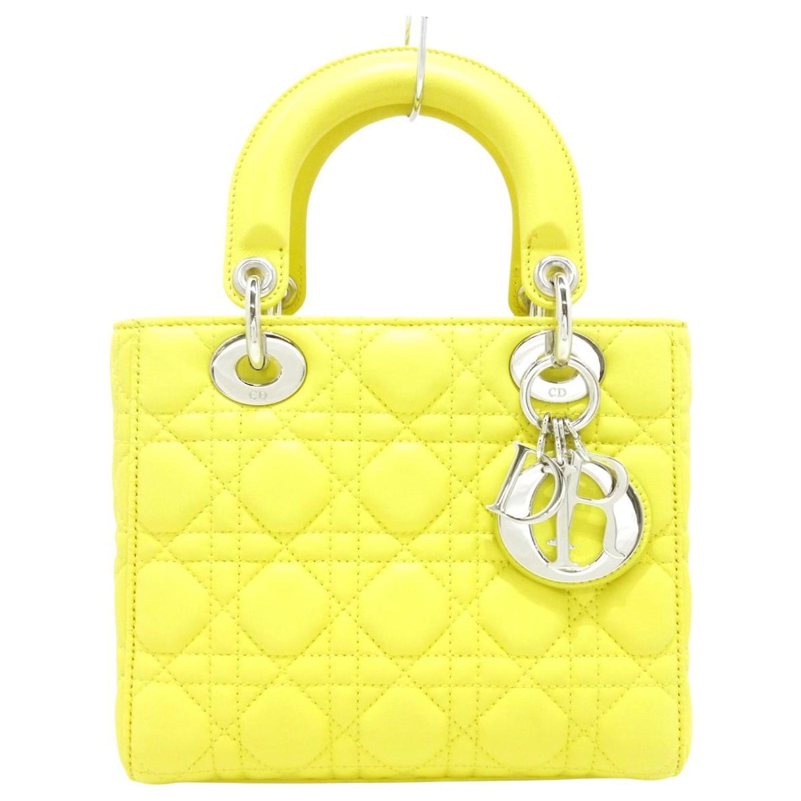 Dior Lady Dior Yellow Leather ref.917369 - Joli Closet
