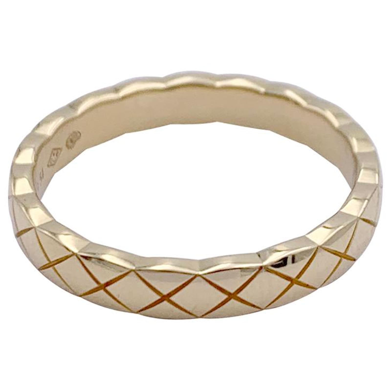 Bague alliance Chanel, "Coco Crush", or jaune. Or blanc ref.918630 ...