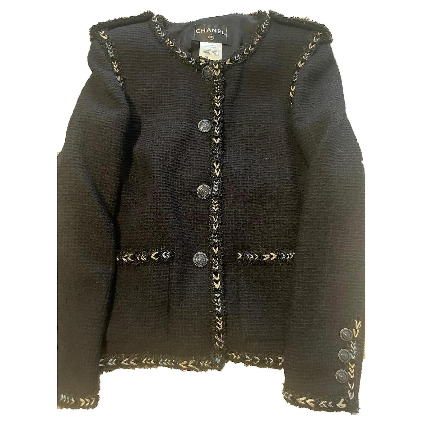 Chanel Jackets Navy blue Tweed ref.920427 - Joli Closet