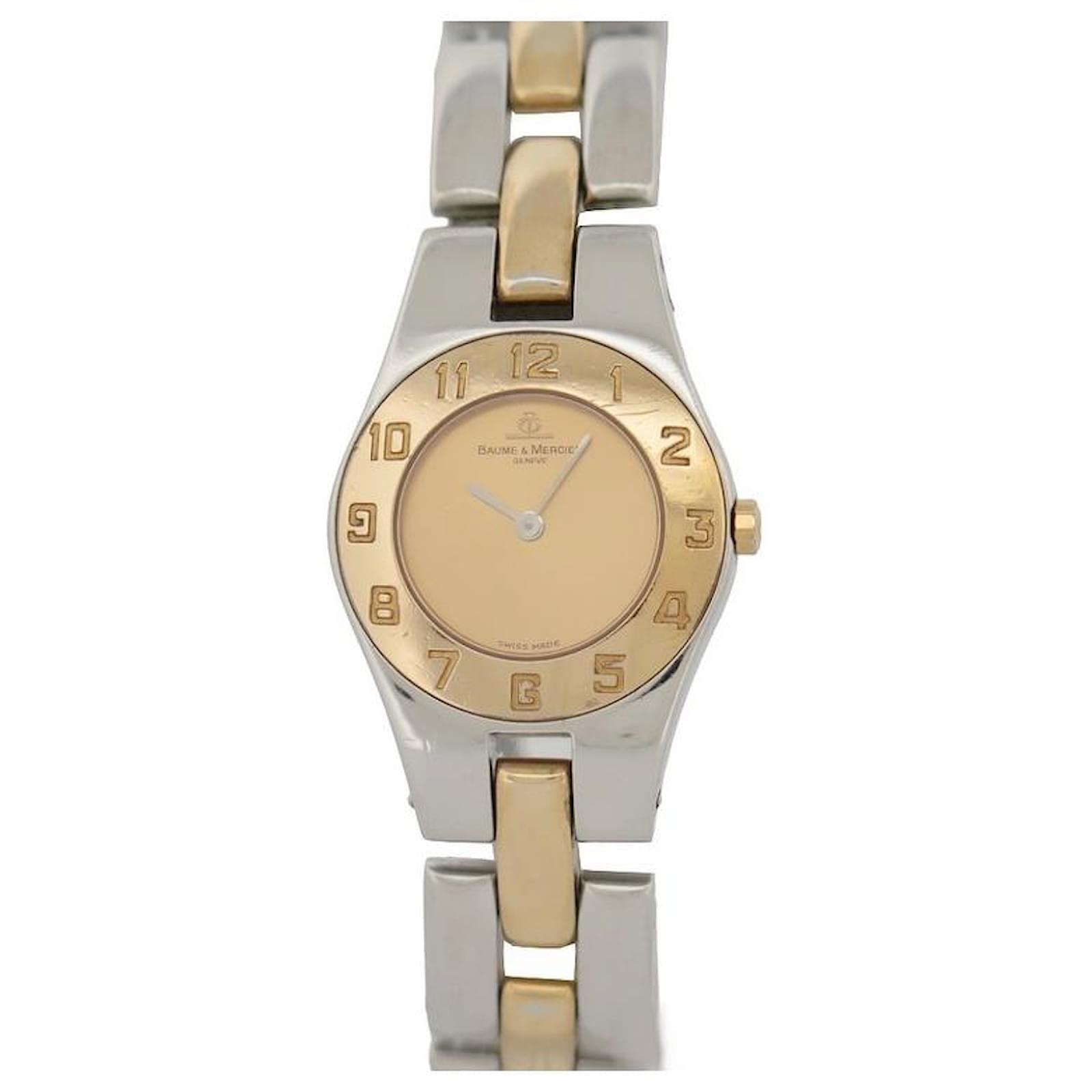 Baume & Mercier BAUME ET MERCIER LINEA WATCH 5261 24MM GOLD & STEEL ...