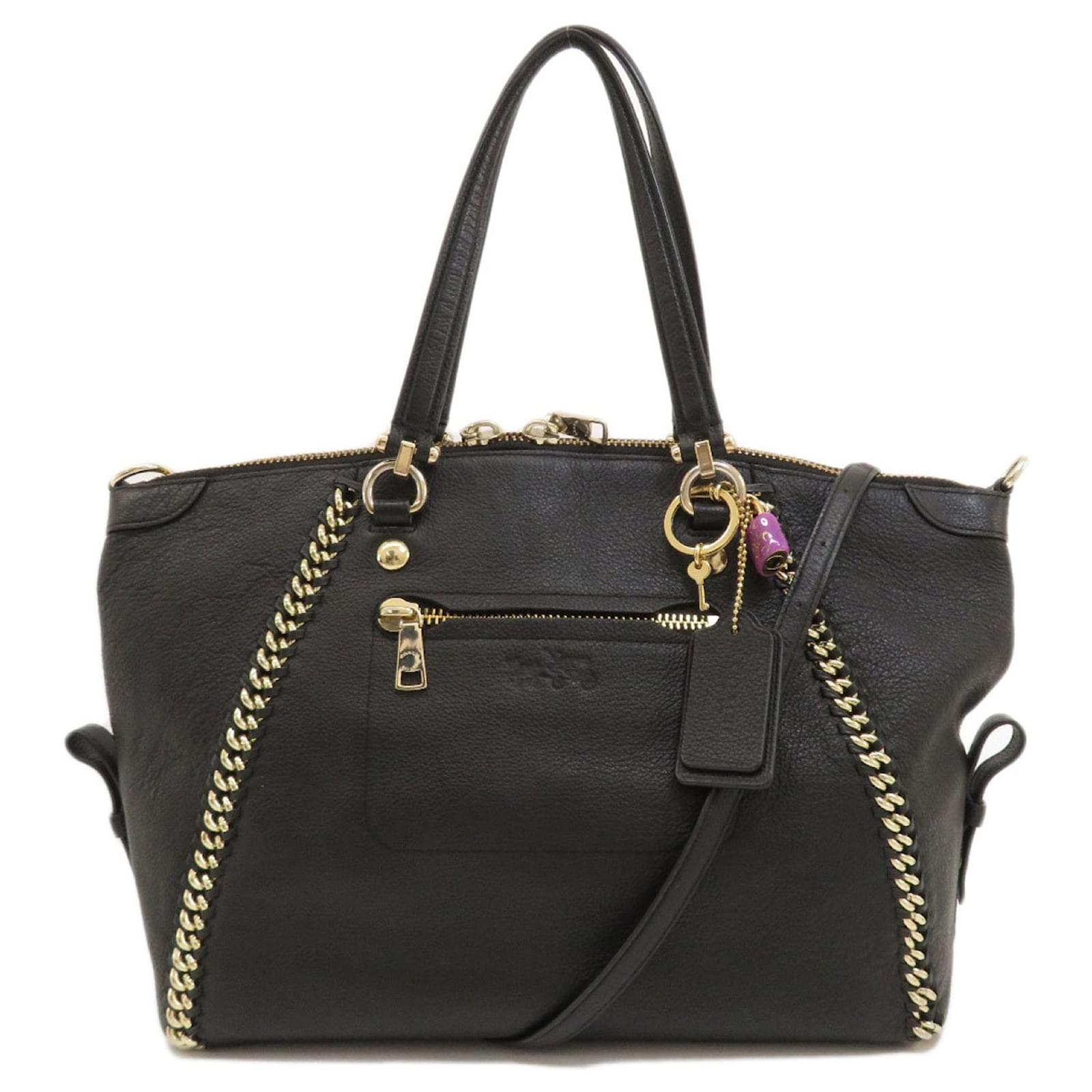 Coach Black Leather ref.923912 - Joli Closet